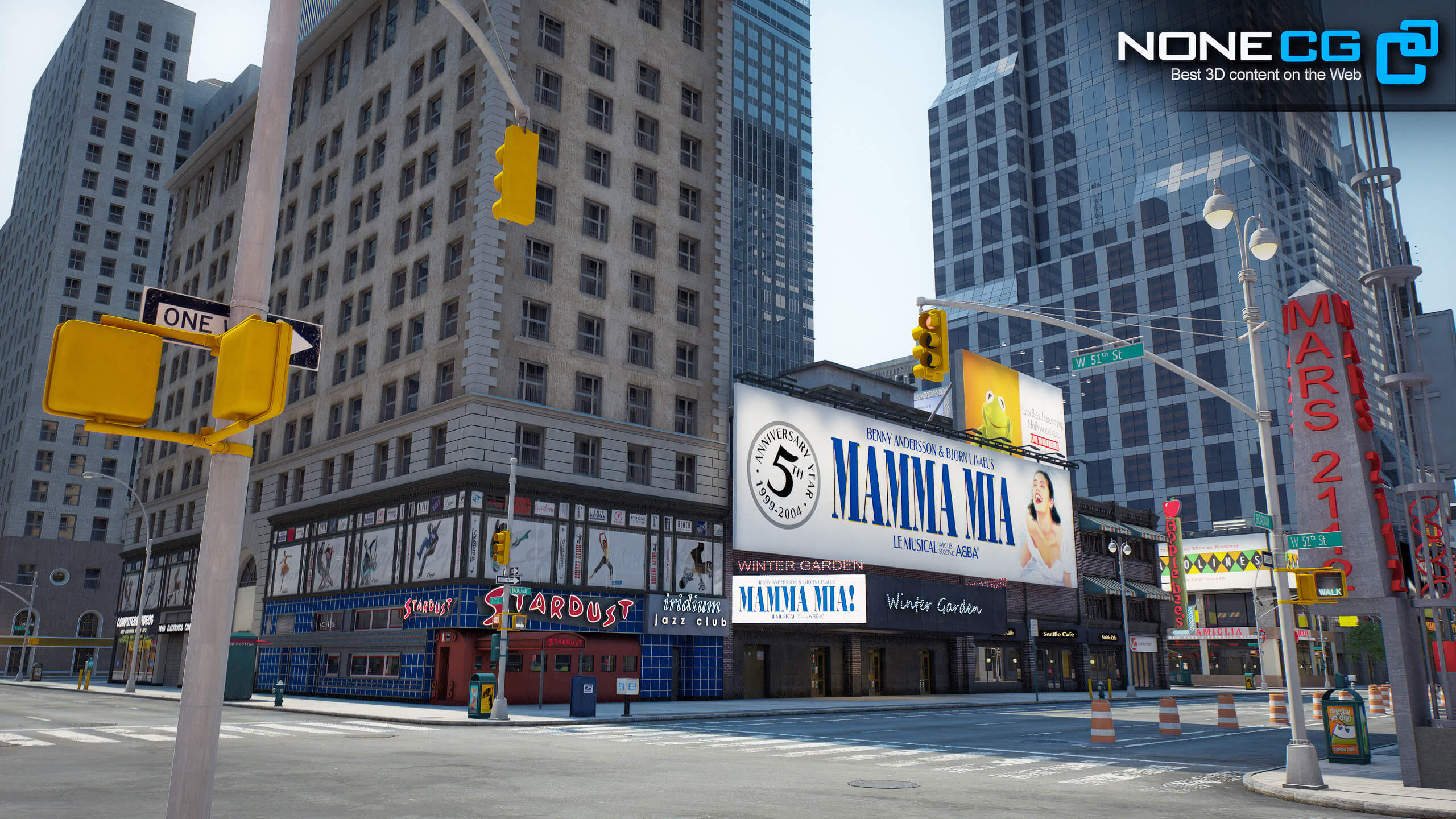 NYC Broadway - 3D Model by NoneCG