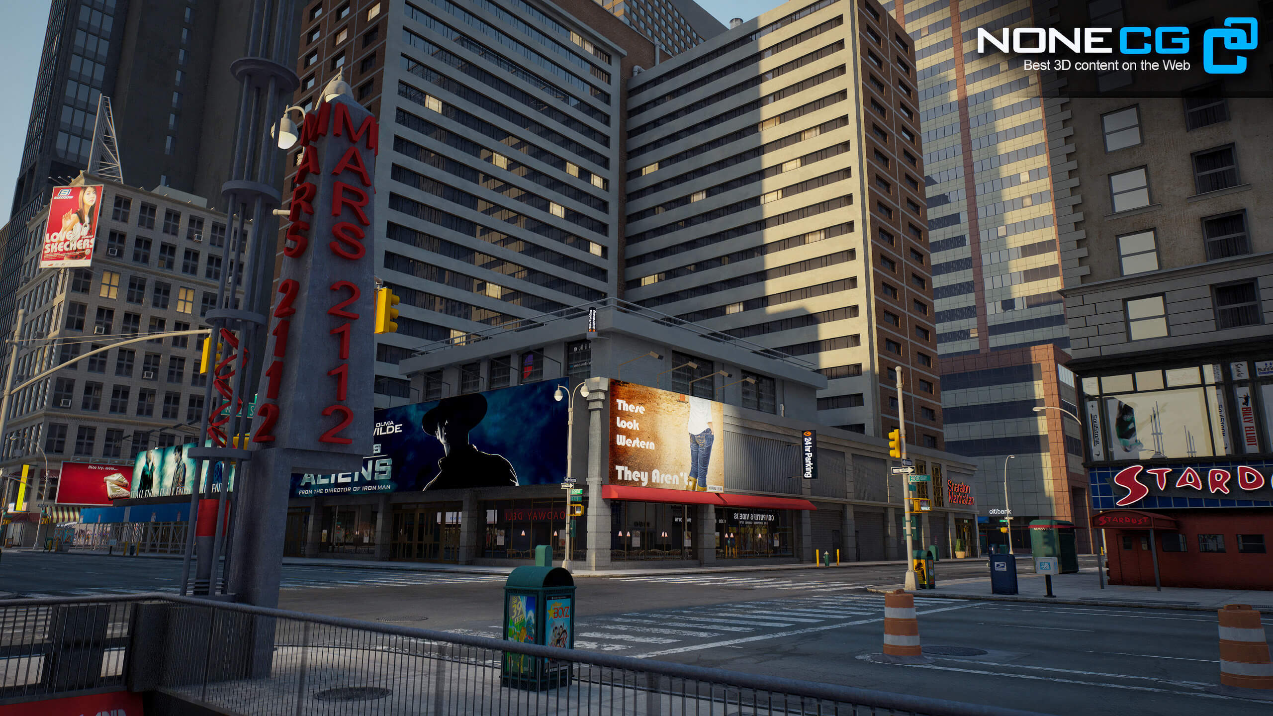 NYC Broadway - 3D Model by NoneCG