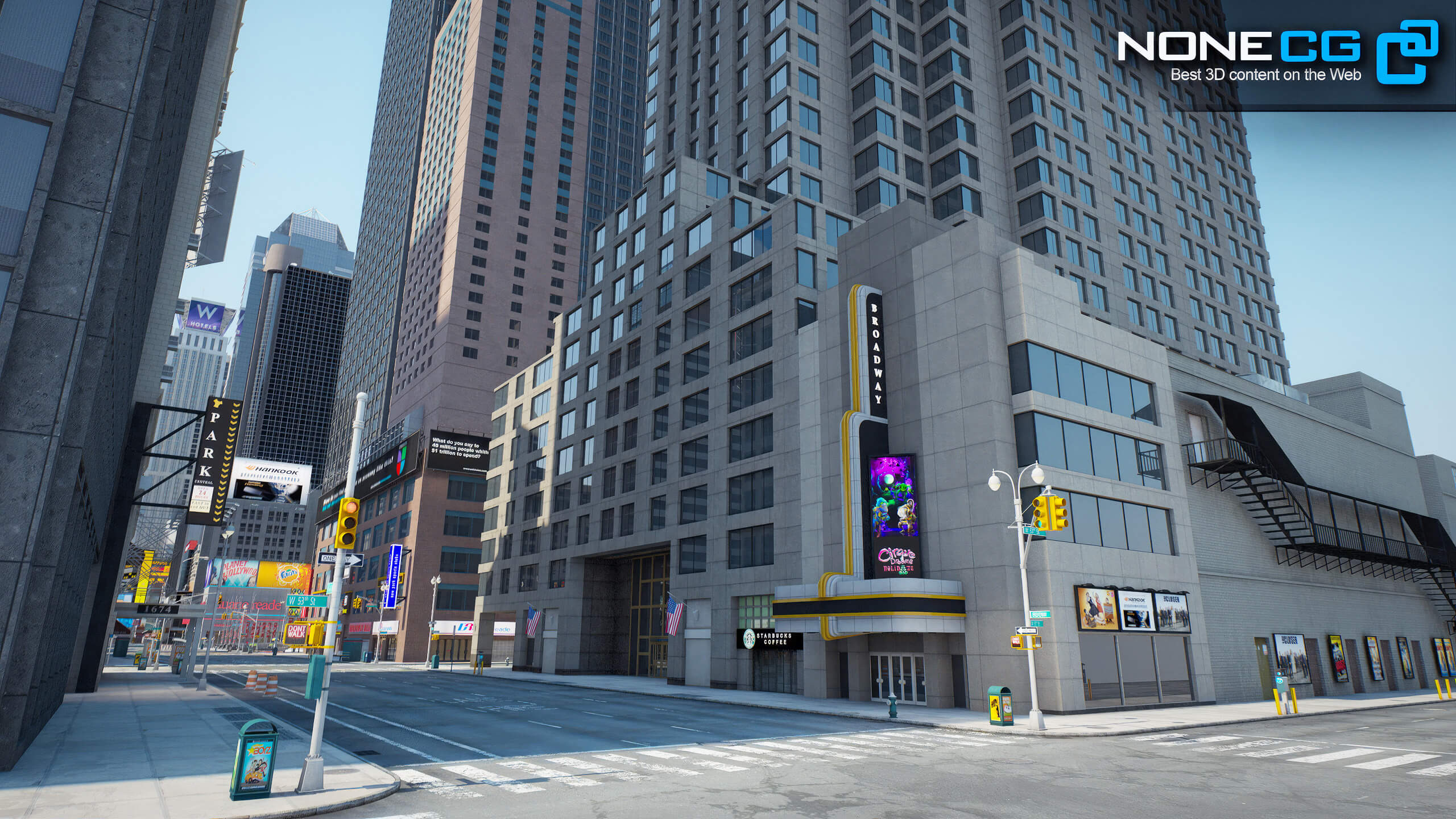NYC Broadway - 3D Model by NoneCG