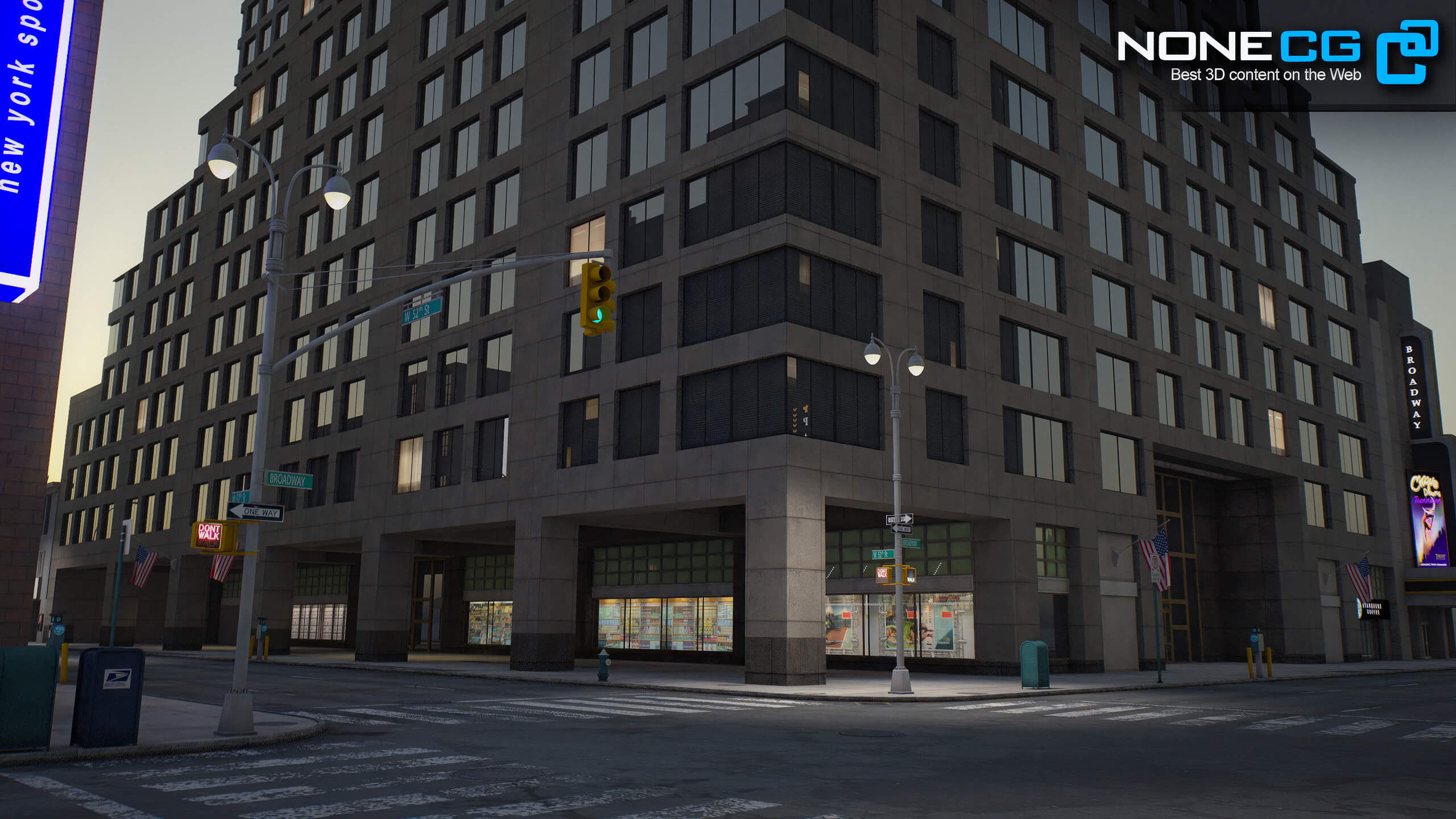 NYC Broadway - 3D Model by NoneCG