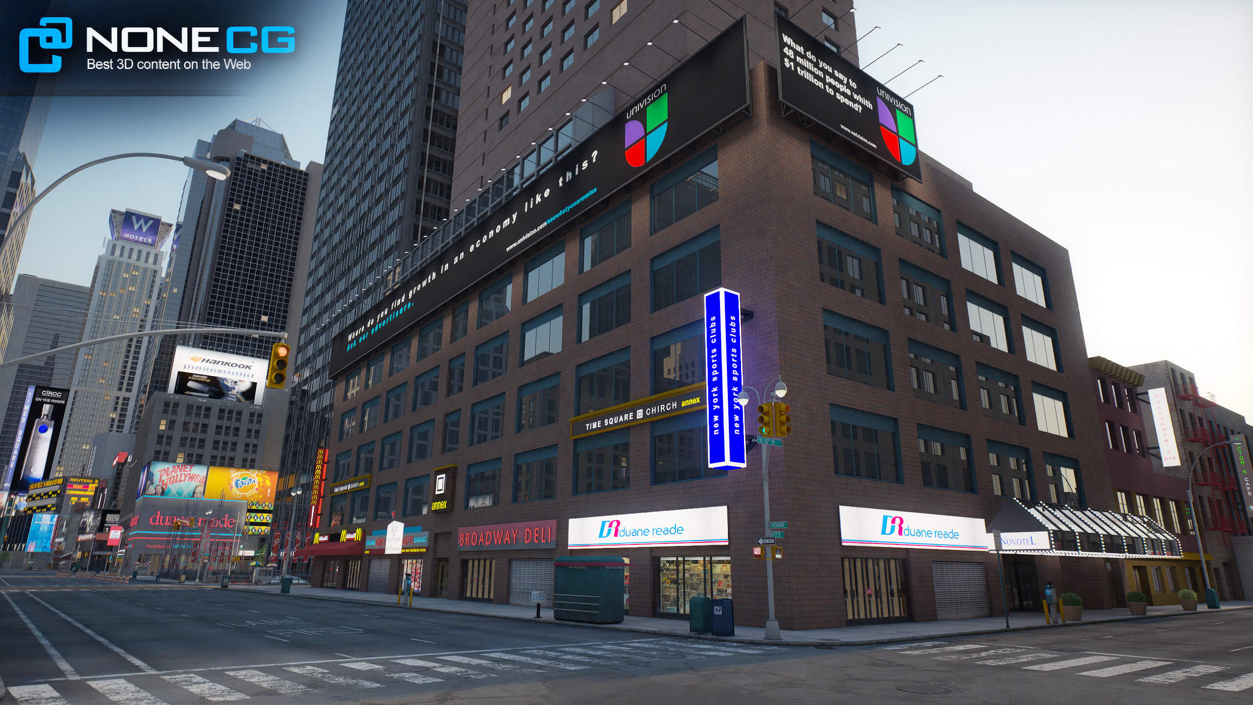 NYC Broadway - 3D Model by NoneCG