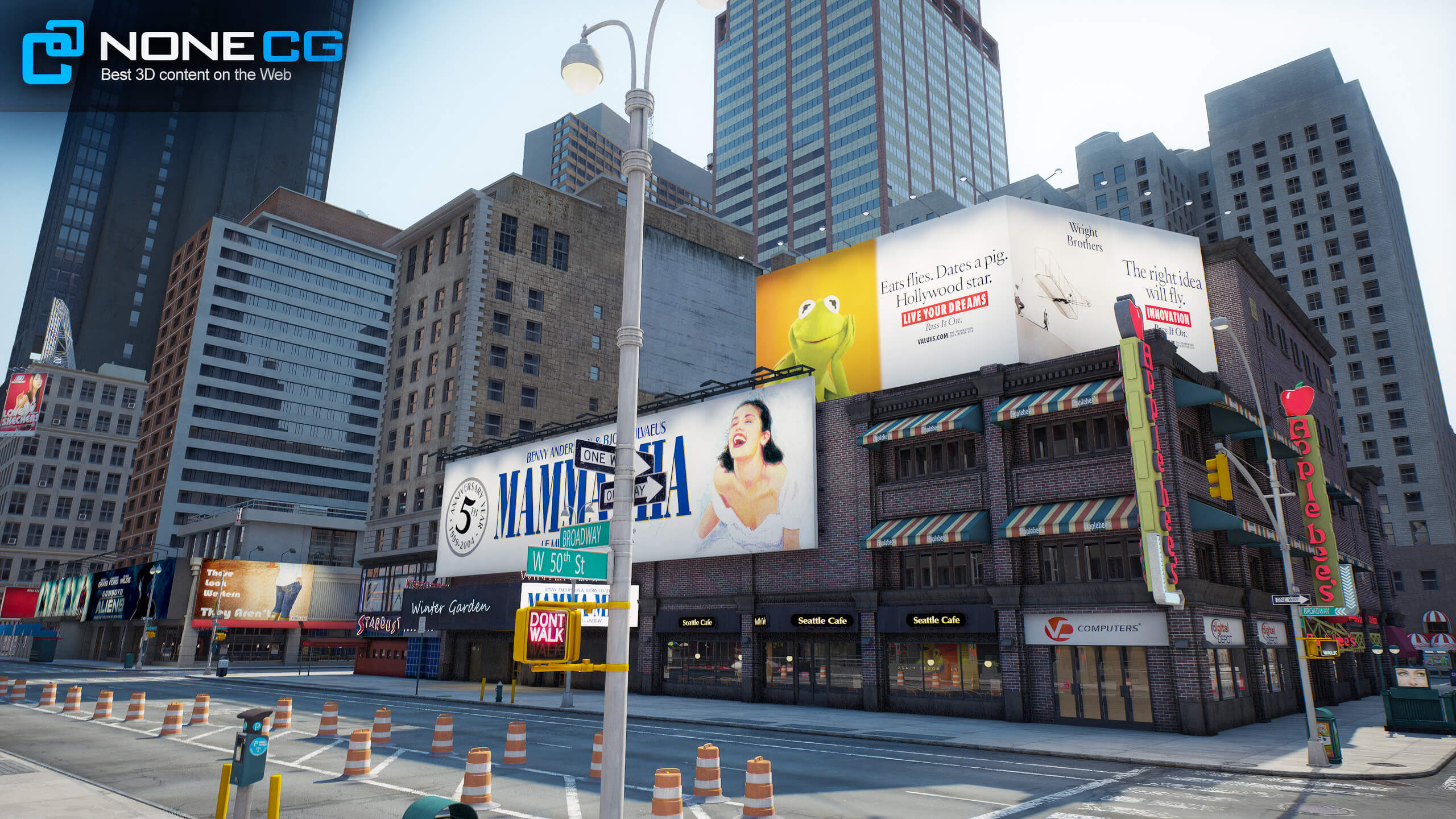 NYC Broadway - 3D Model by NoneCG