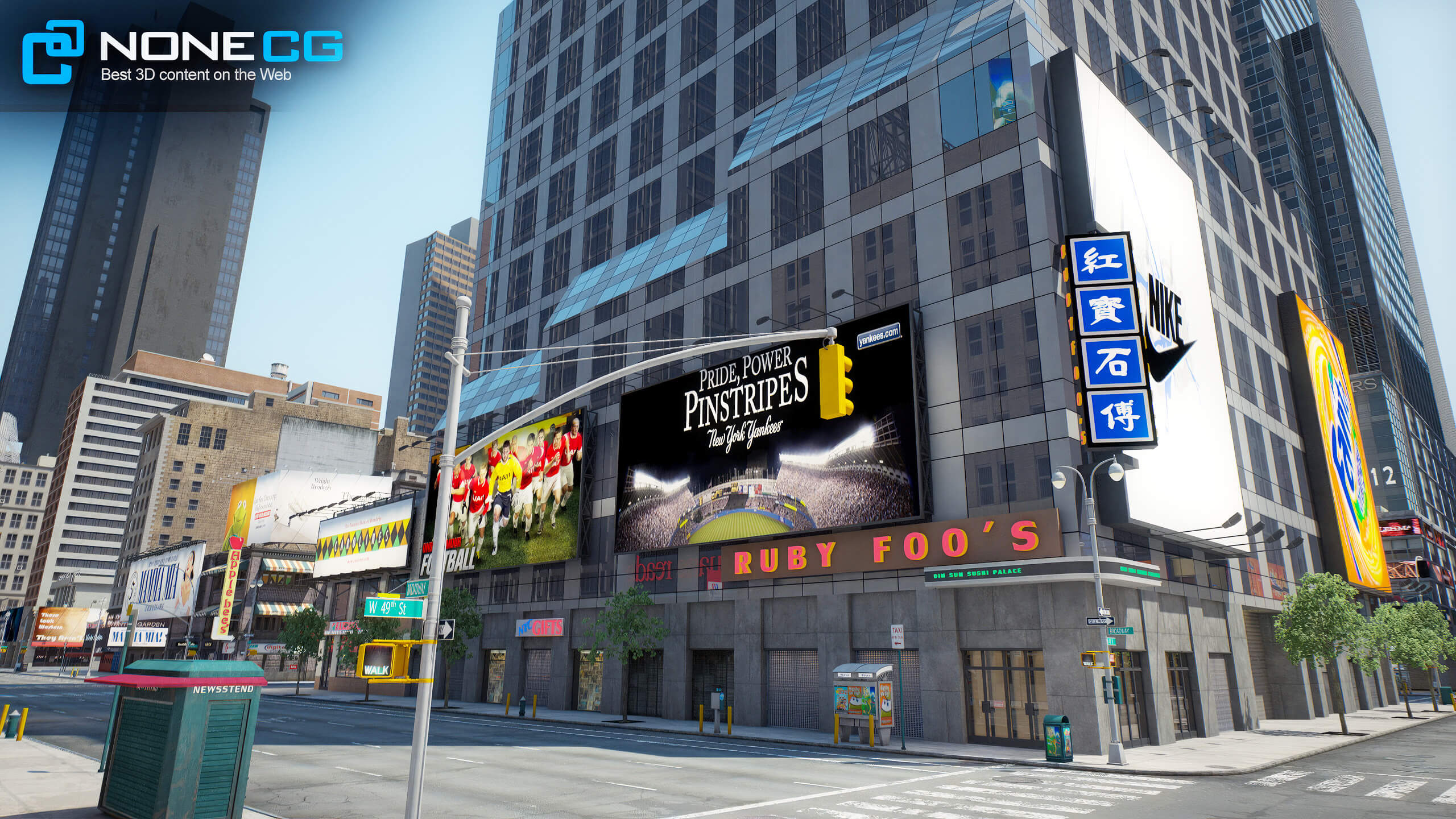 NYC Broadway - 3D Model by NoneCG