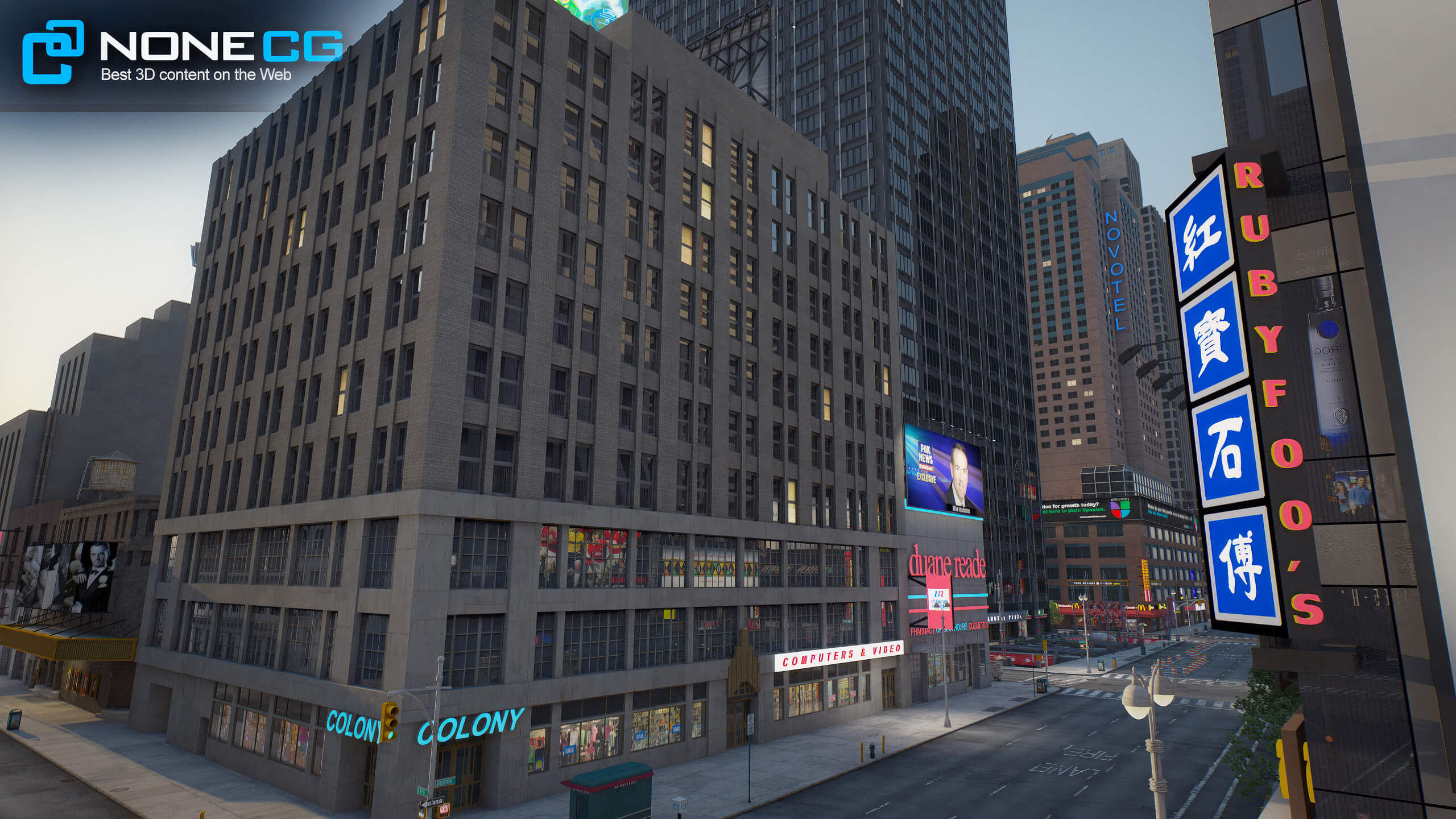 NYC Broadway - 3D Model by NoneCG