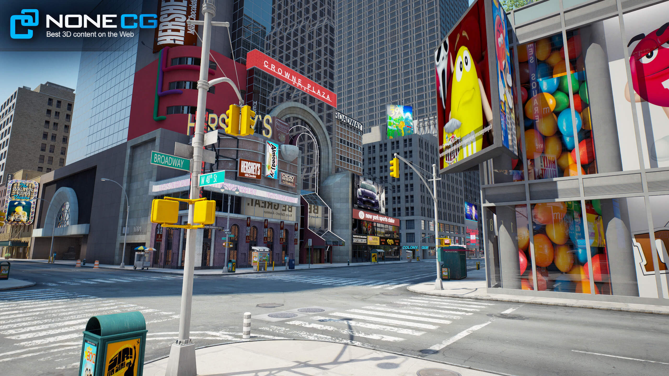 NYC Broadway - 3D Model by NoneCG