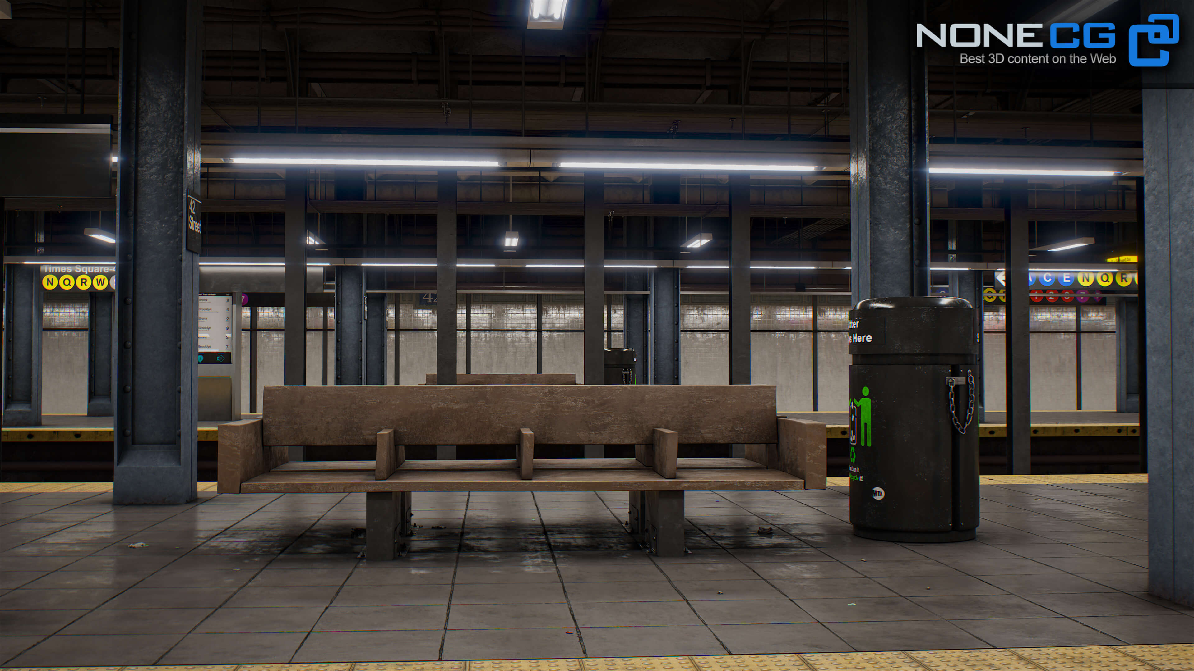 NYC Times Square & 42st Subway Station - 3D Model by NoneCG