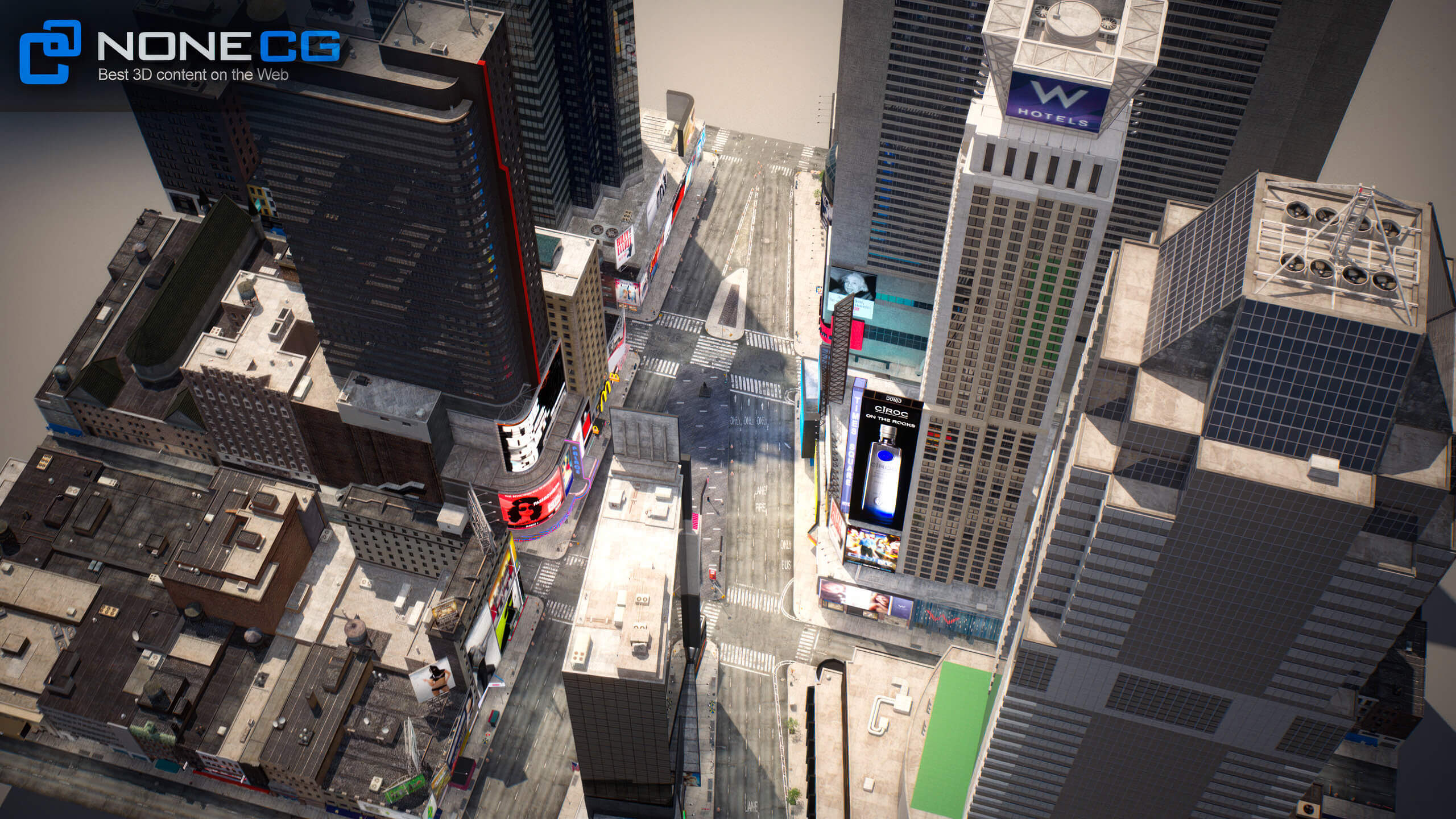 NYC Times Square - 3D Model by NoneCG