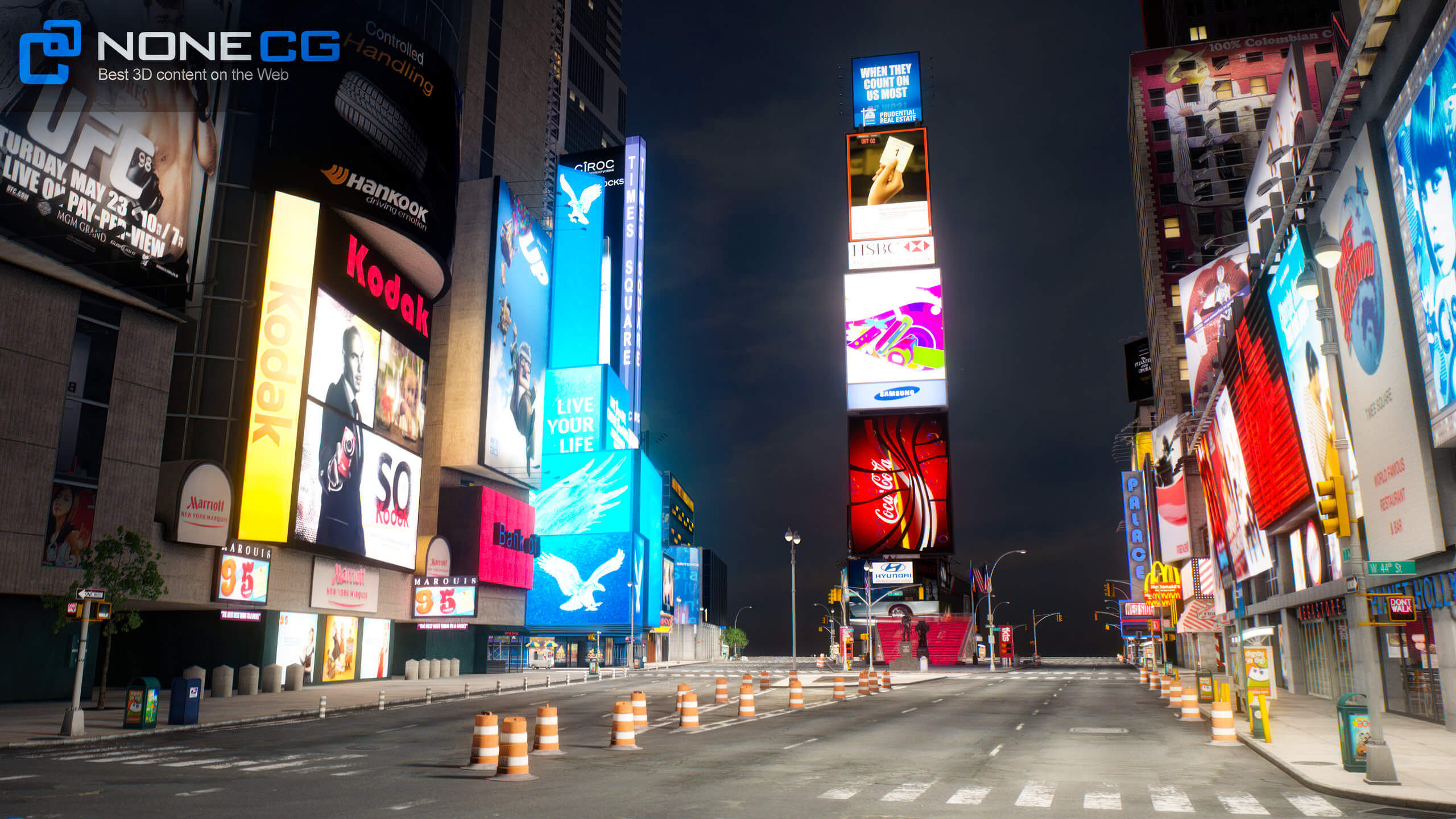 NYC Times Square - 3D Model by NoneCG