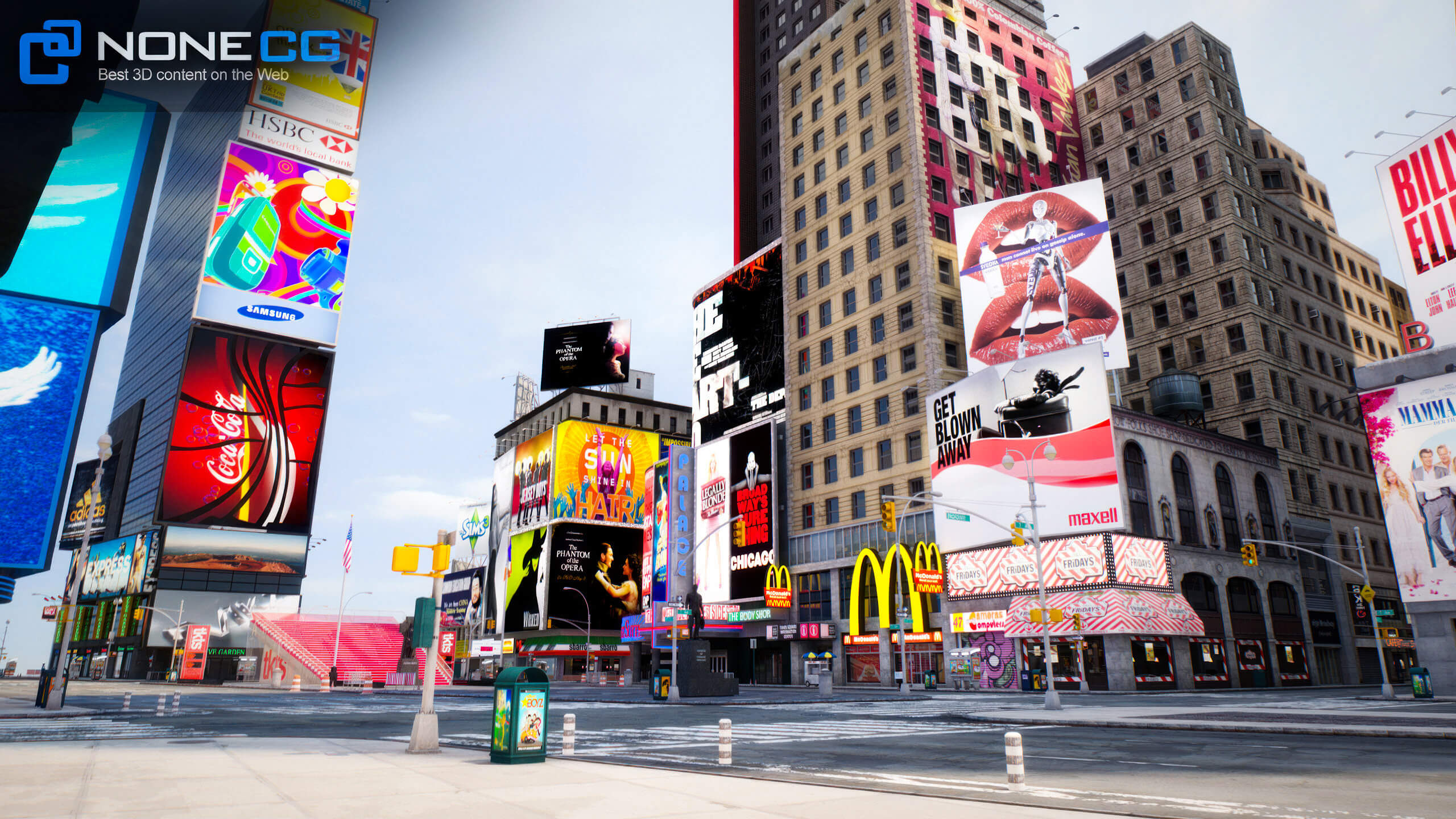 NYC Times Square - 3D Model by NoneCG