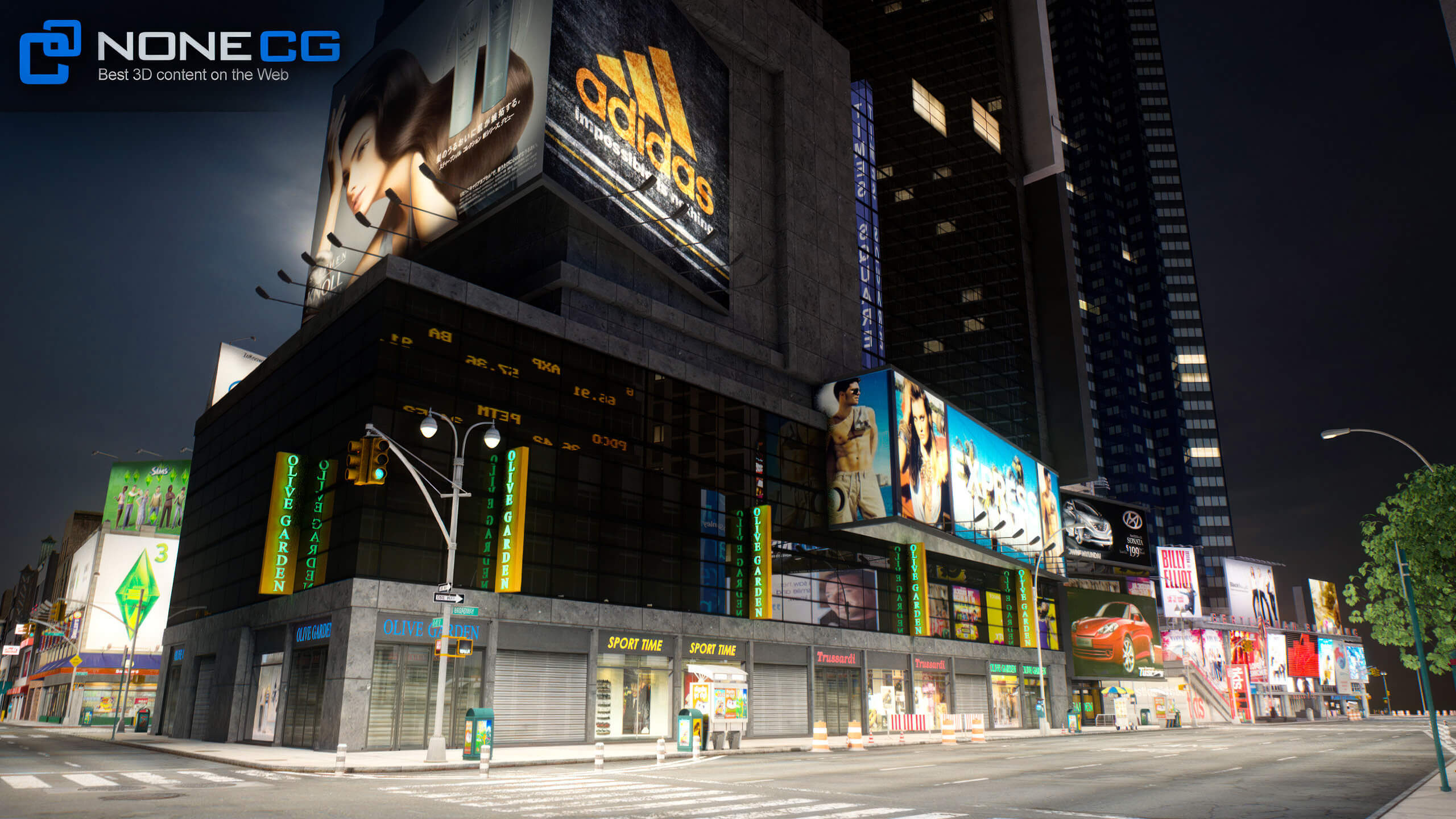 NYC Times Square - 3D Model by NoneCG