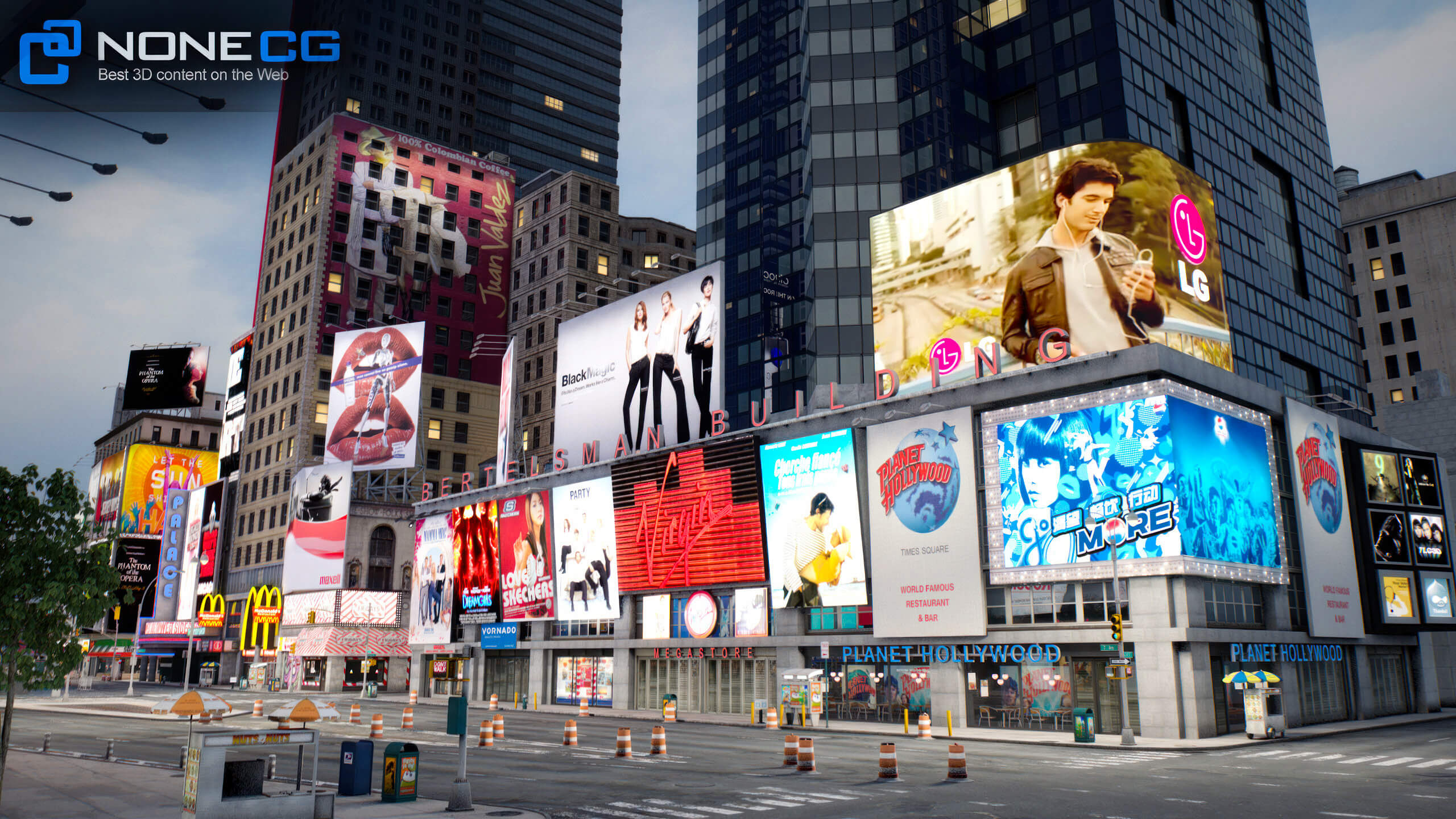 NYC Times Square - 3D Model by NoneCG