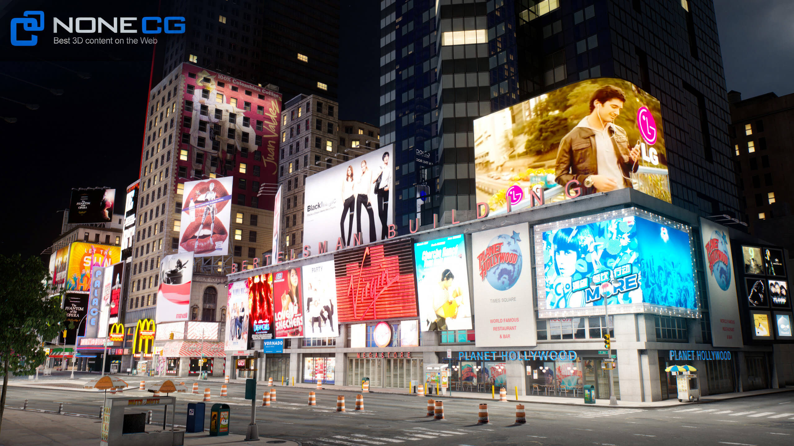 NYC Times Square - 3D Model by NoneCG