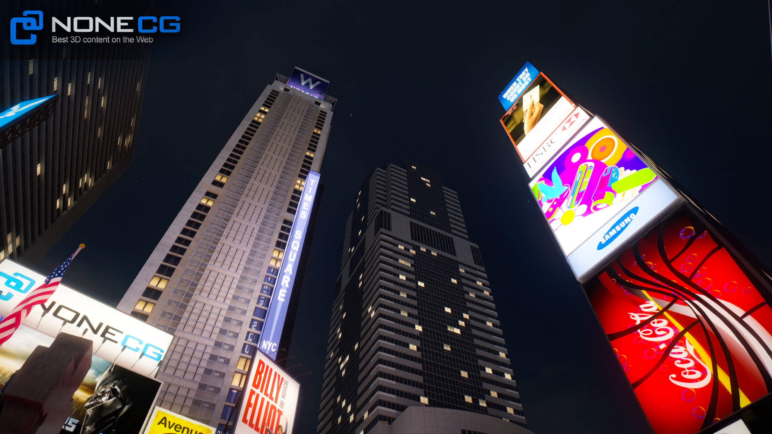 NYC Times Square - 3D Model by NoneCG