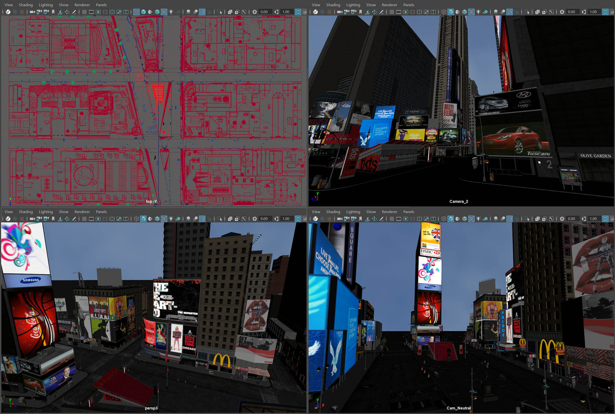 NYC Times Square - 3D Model by NoneCG