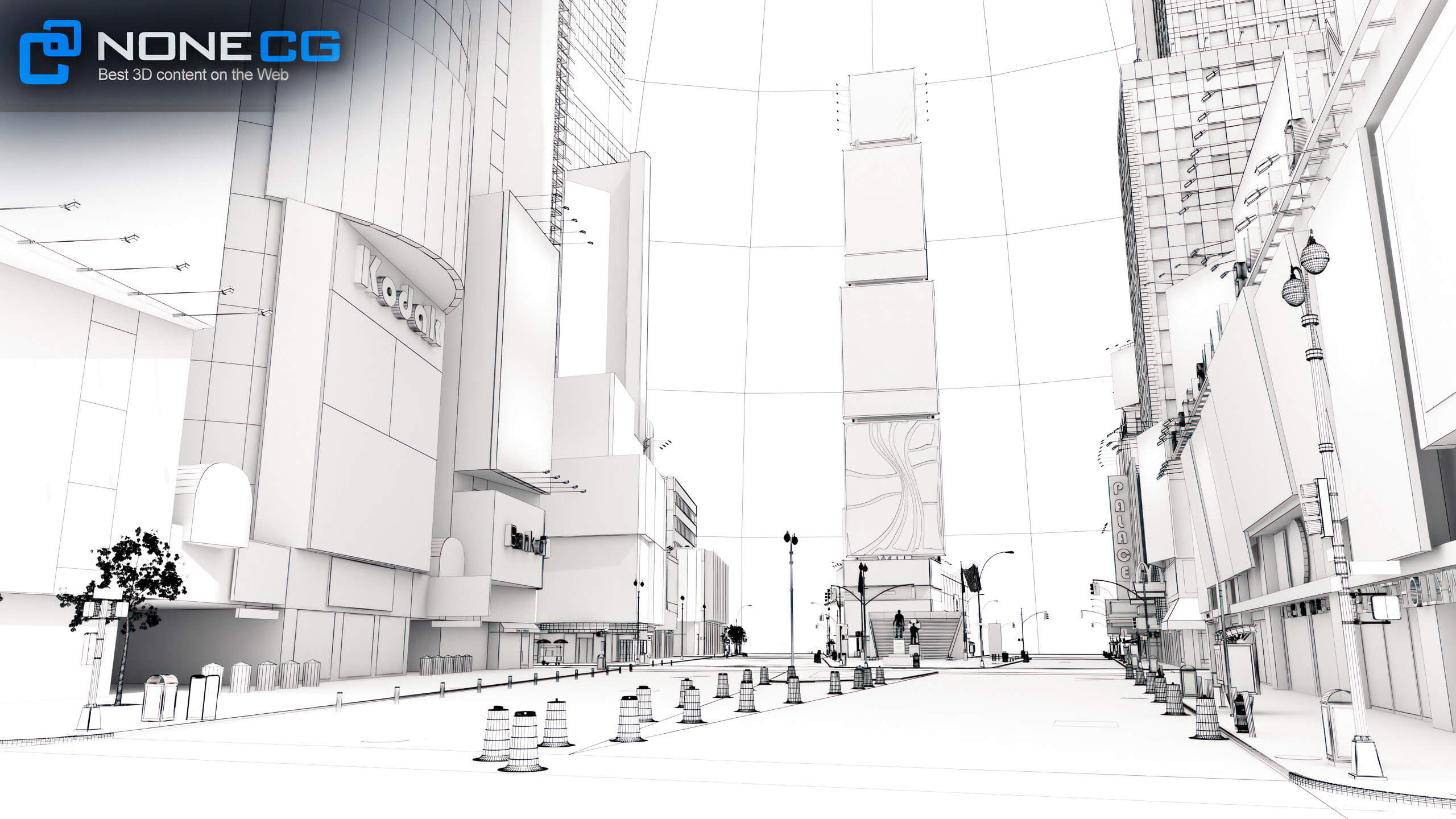 NYC Times Square - 3D Model by NoneCG