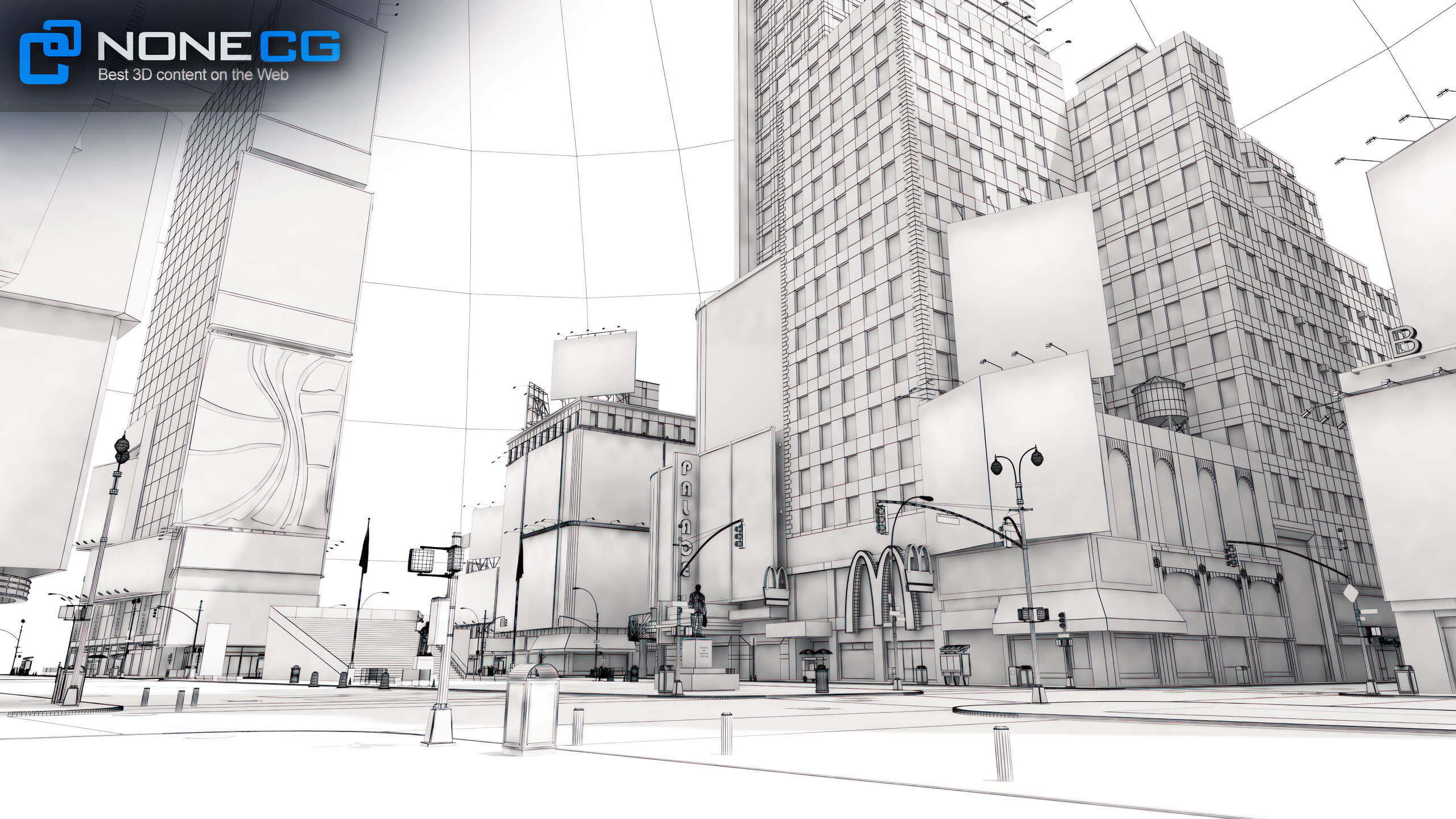 NYC Times Square - 3D Model by NoneCG