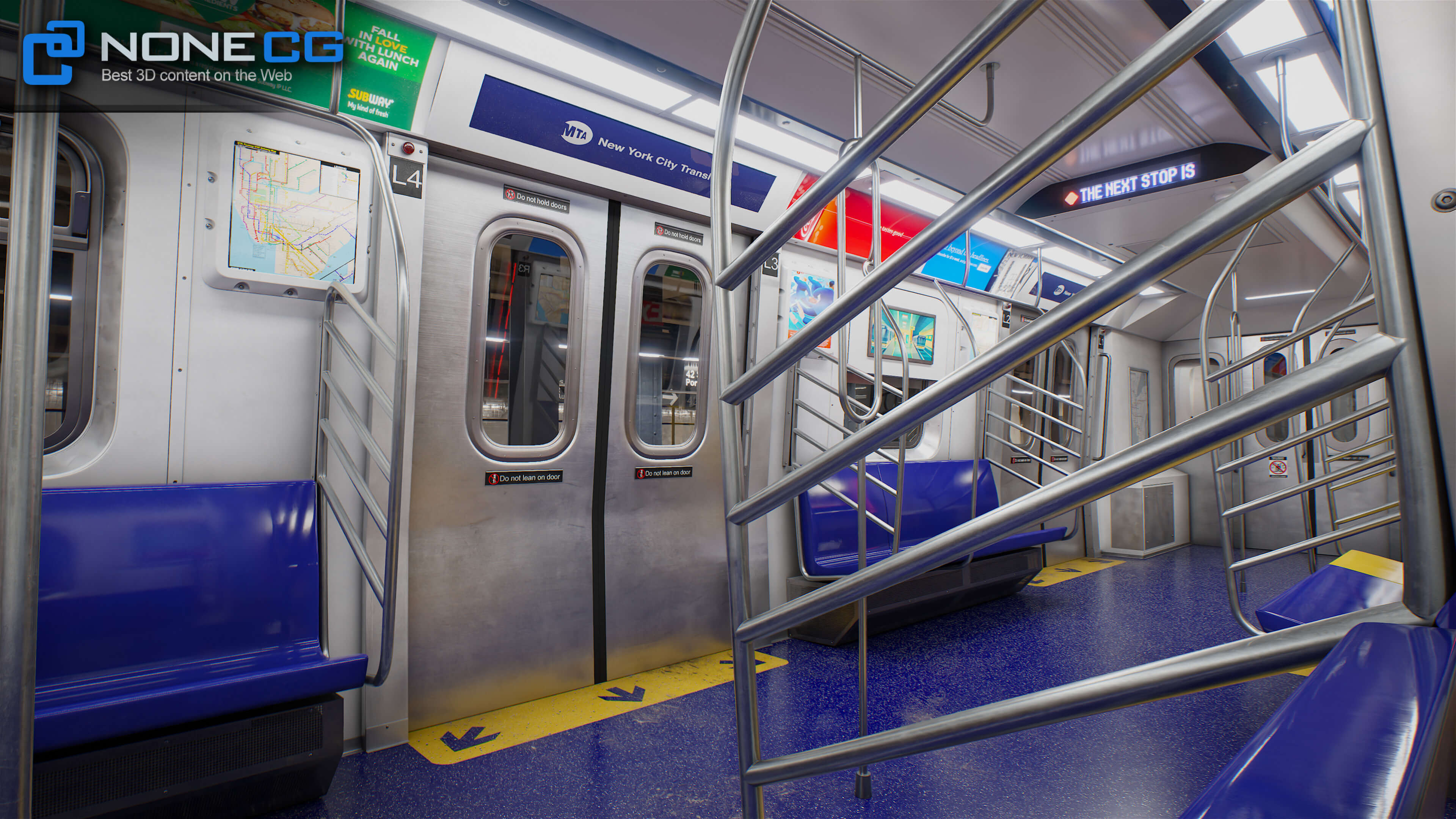 Times Square & 42st Subway Station W/ R211 Trains - 3D Model by NoneCG