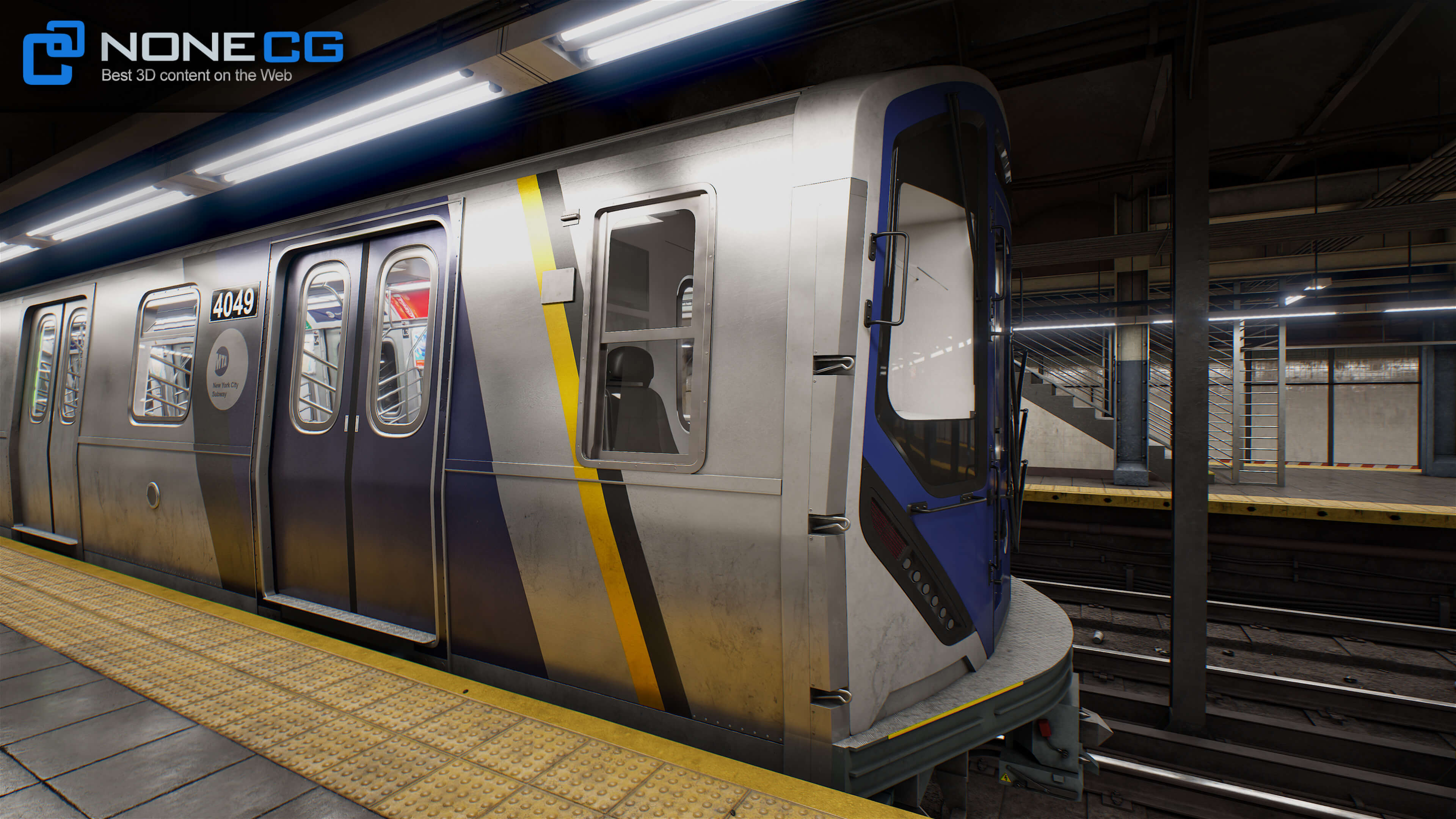 Times Square & 42st Subway Station W/ R211 Trains - 3D Model by NoneCG