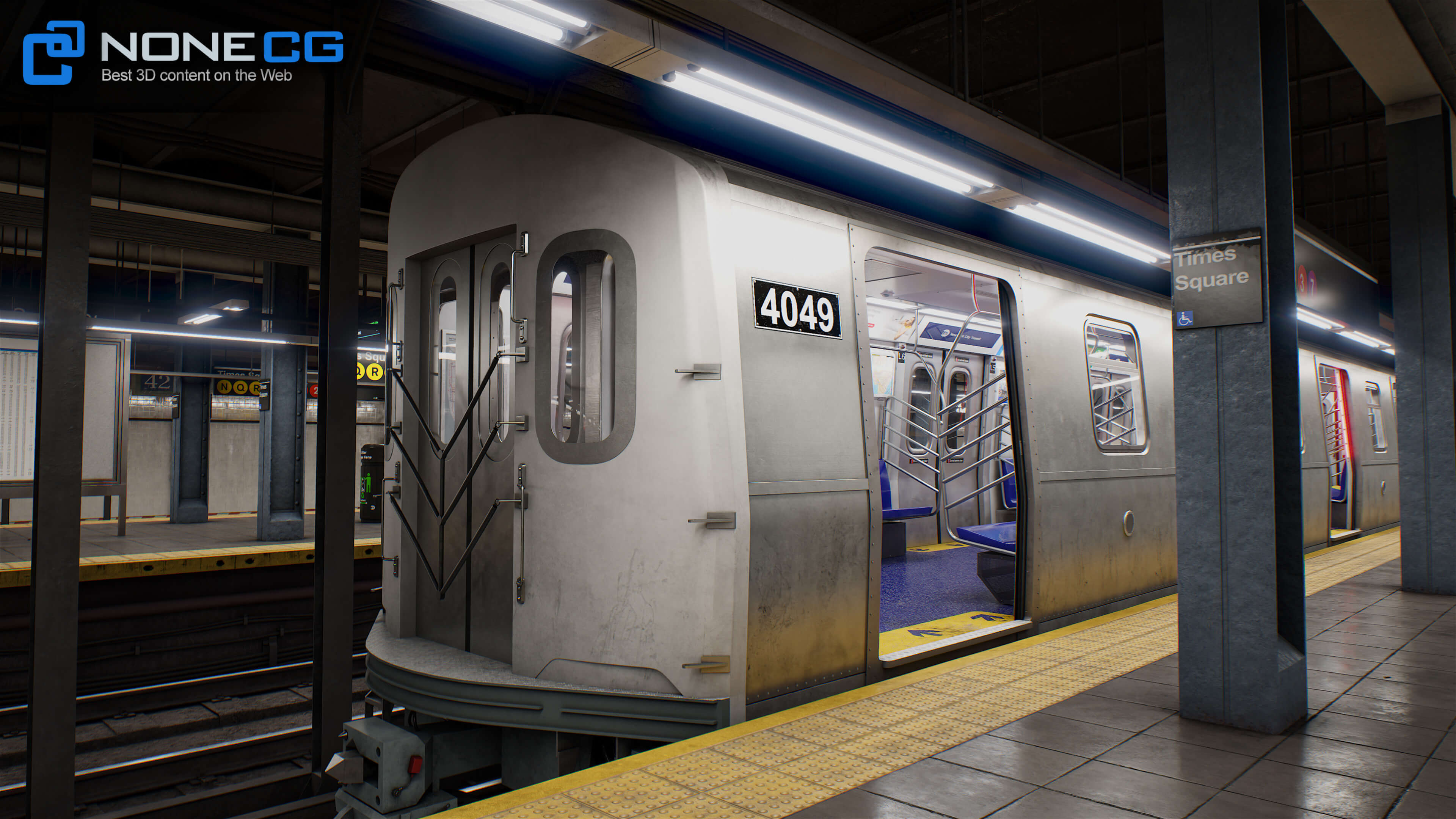 Times Square & 42st Subway Station W/ R211 Trains - 3D Model by NoneCG
