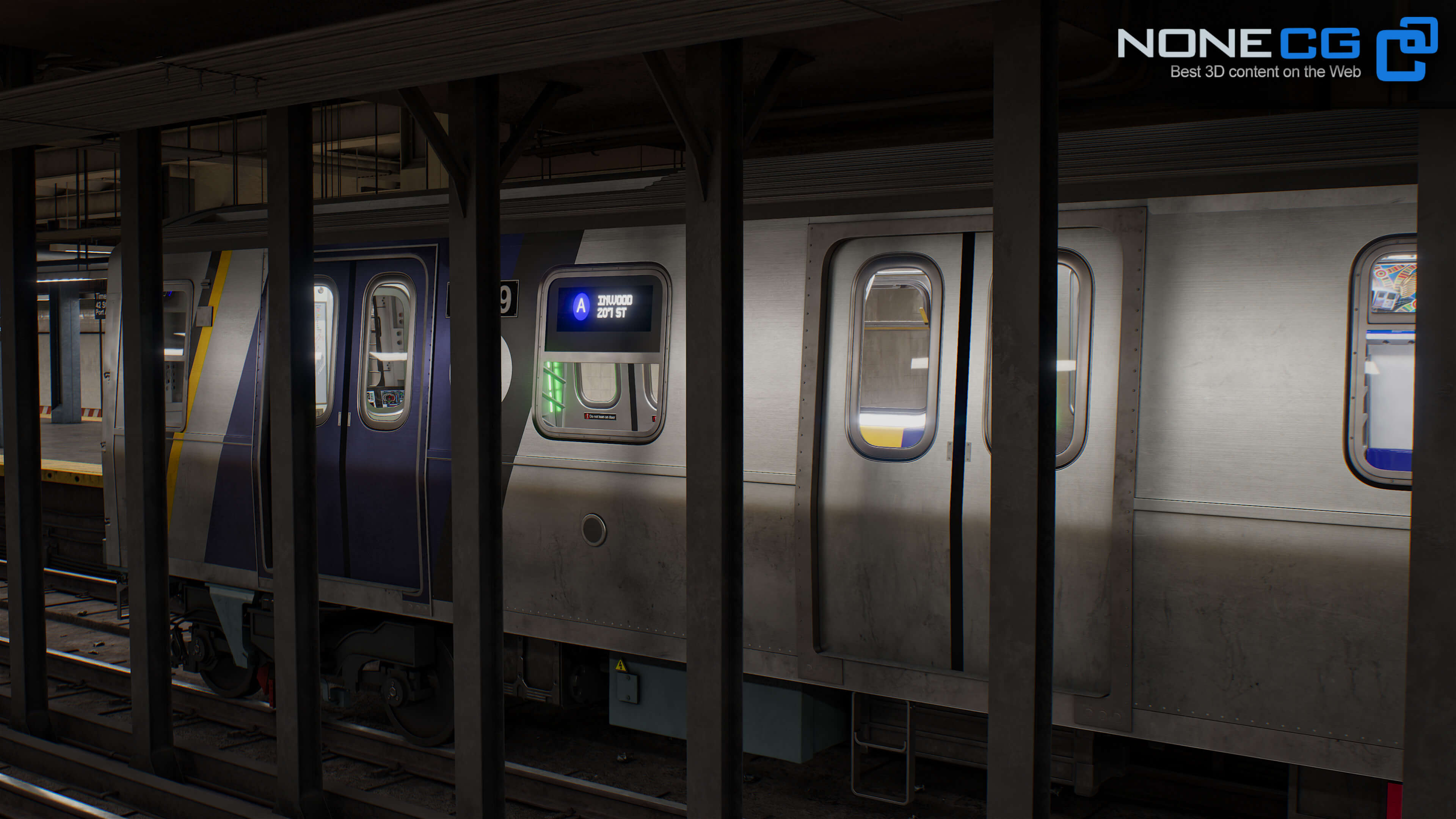 Times Square & 42st Subway Station W/ R211 Trains - 3D Model by NoneCG
