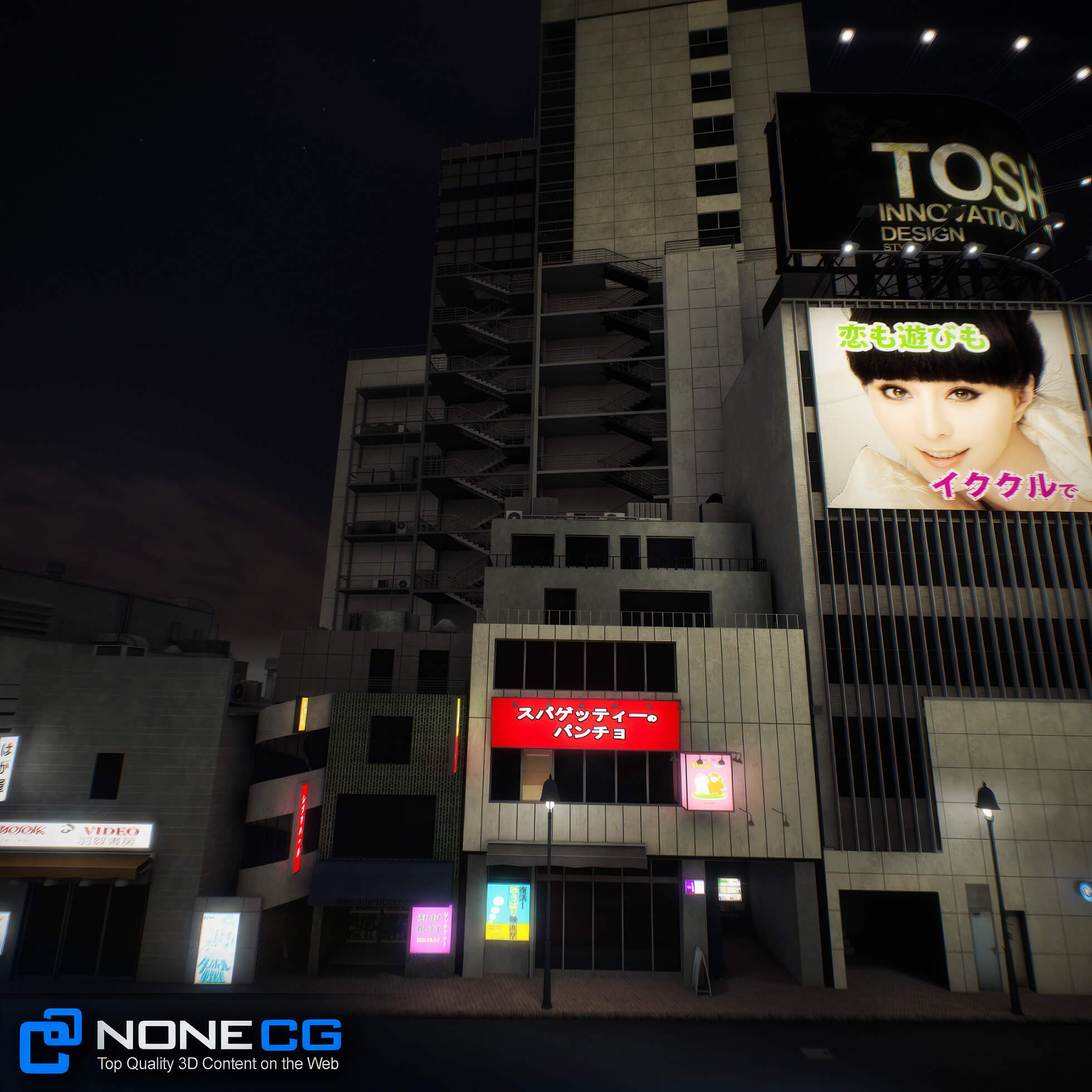 Tokyo Shibuya Block #1 - 3D Model by NoneCG