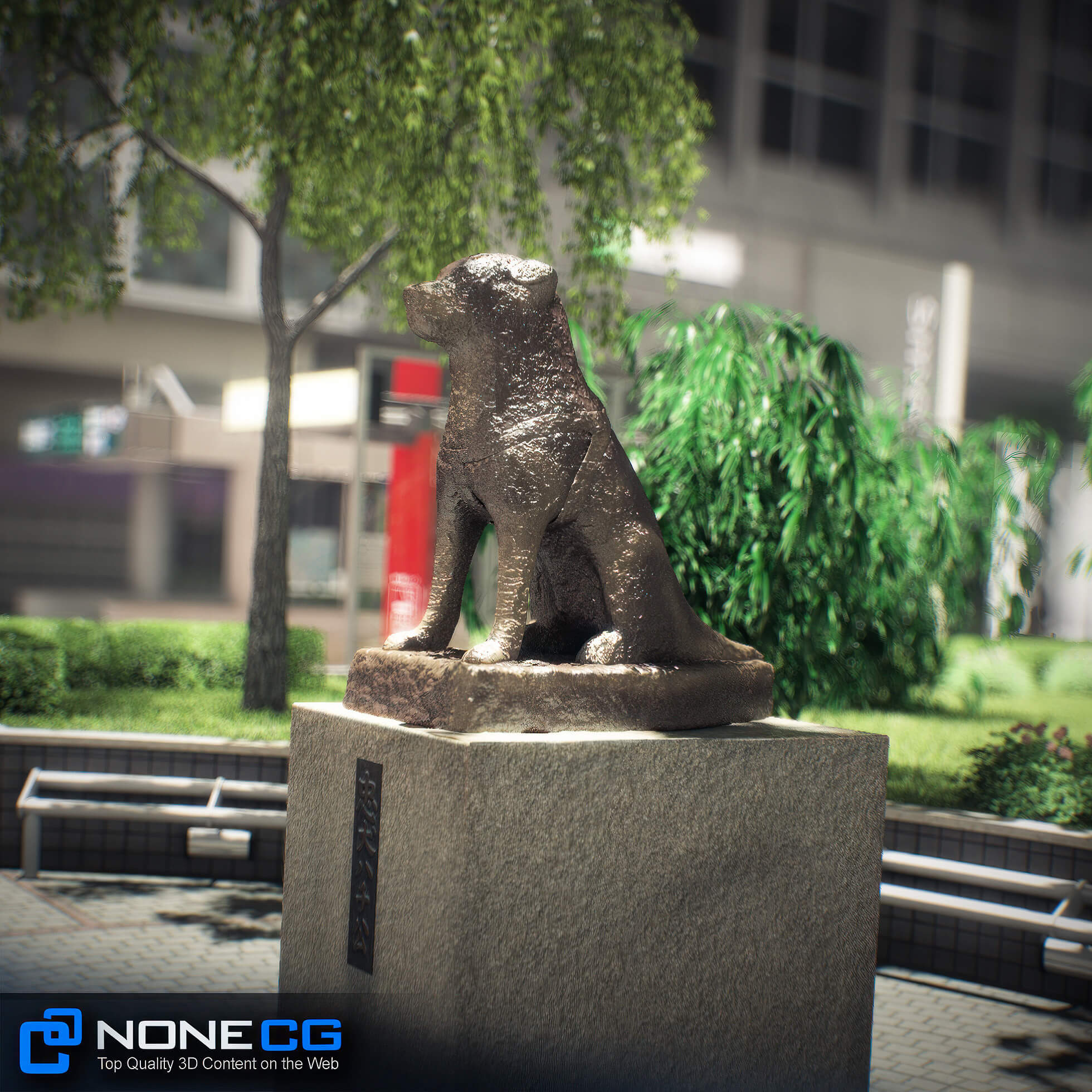Tokyo Shibuya Block Hachiko 3D Model