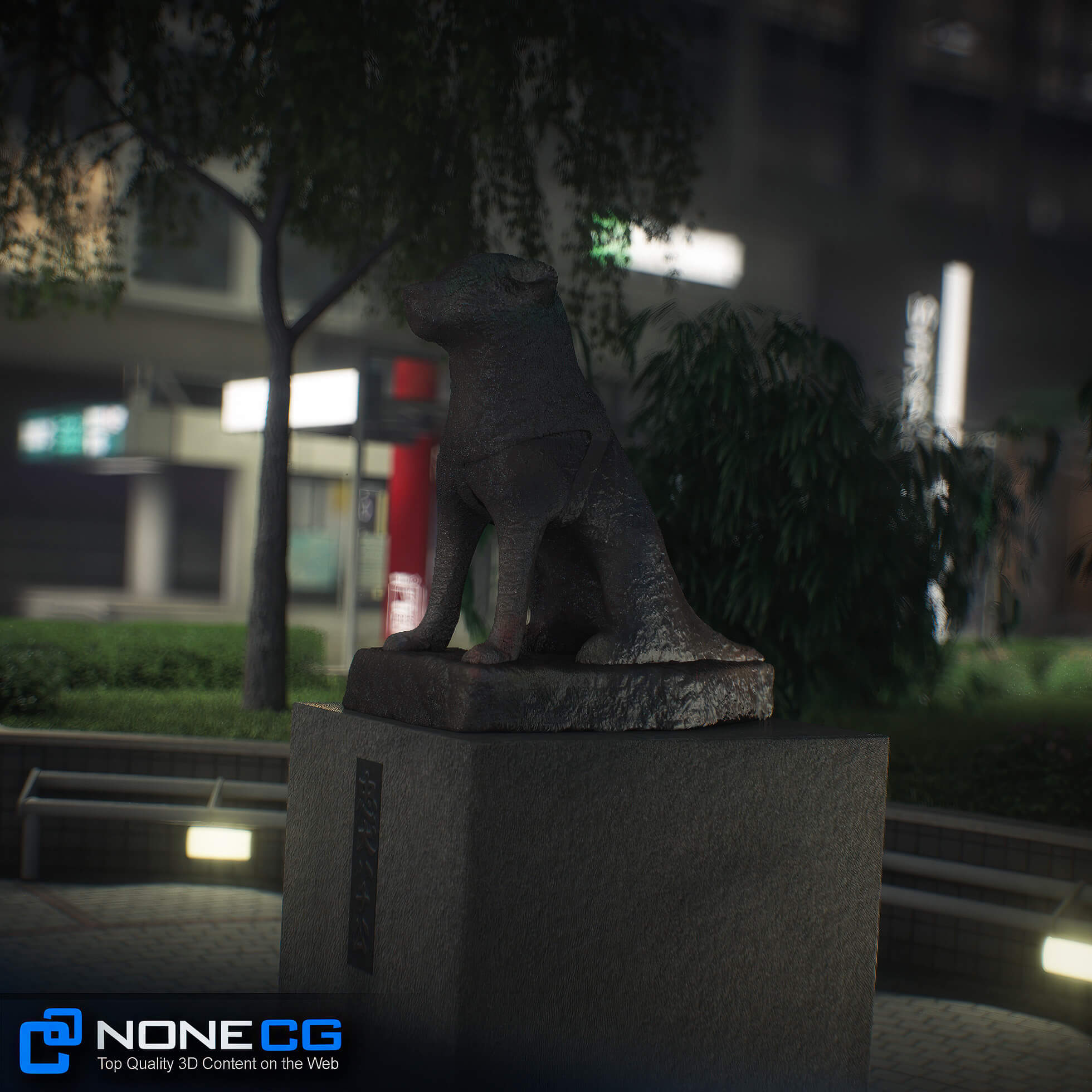 Tokyo Shibuya Block Hachiko - 3D Model by NoneCG