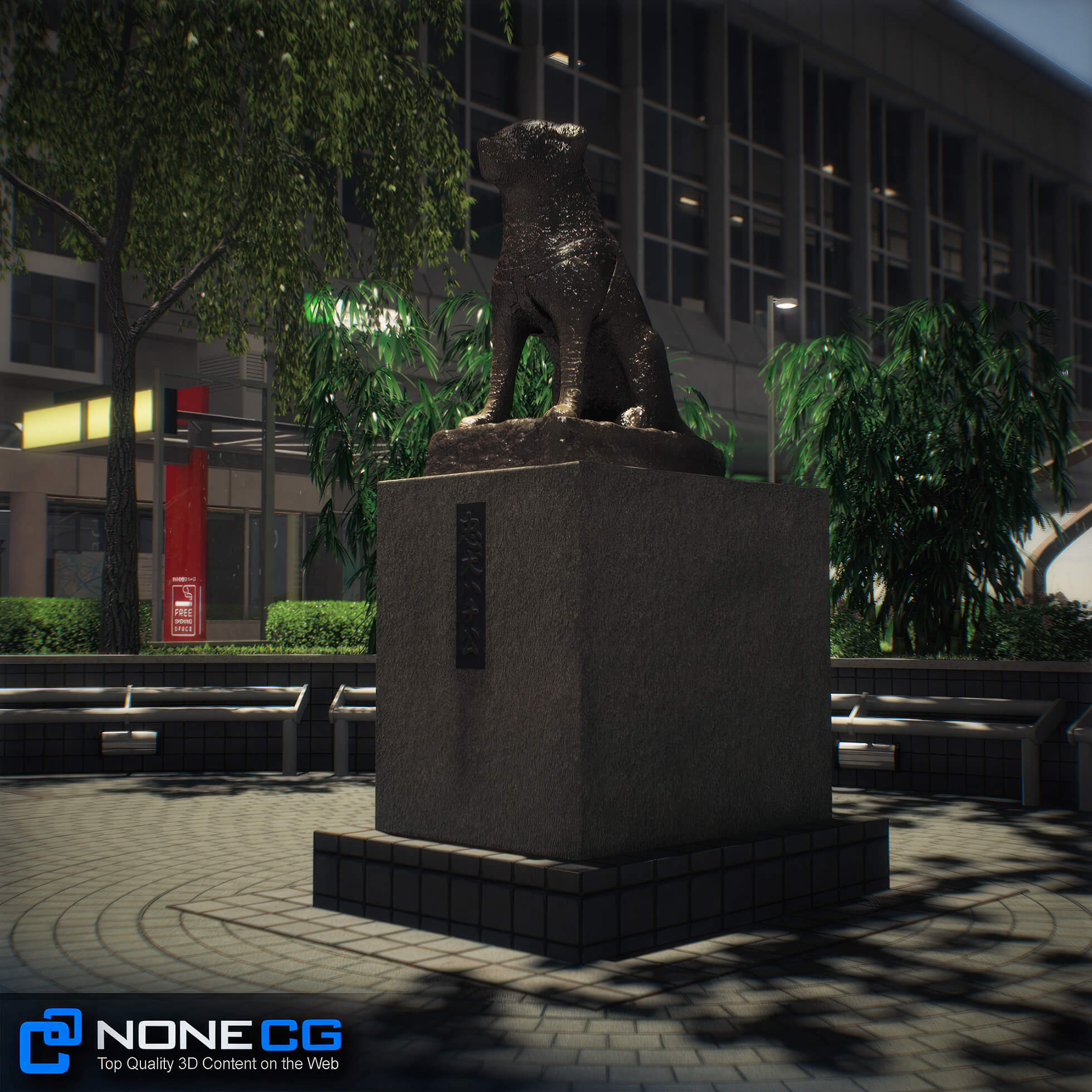 Tokyo Shibuya Block Hachiko - 3D Model by NoneCG