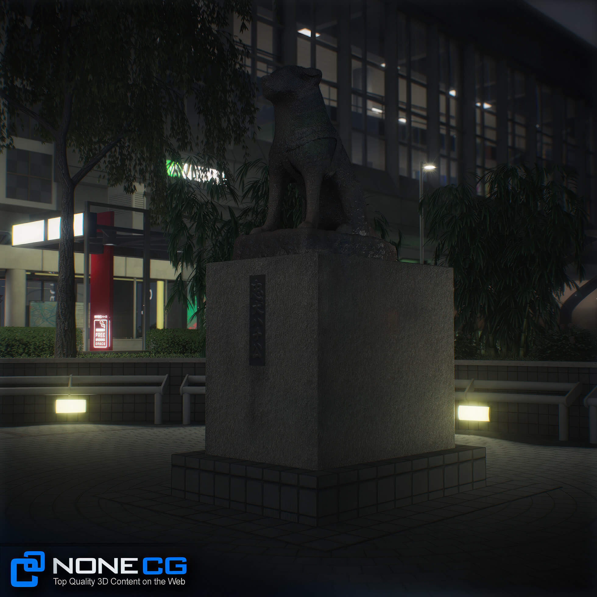 Tokyo Shibuya Block Hachiko - 3D Model by NoneCG