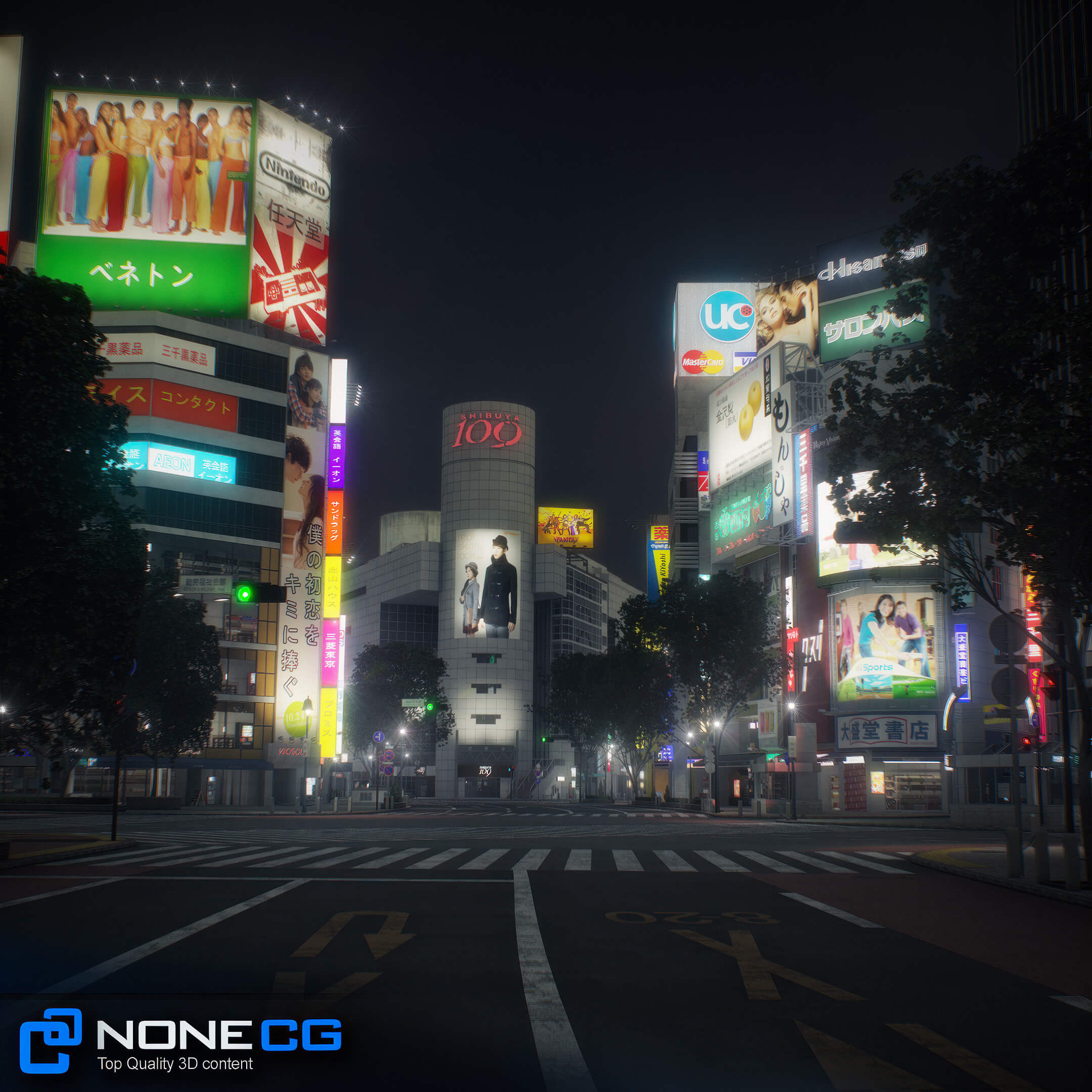 Tokyo Shibuya - 3D Model by NoneCG