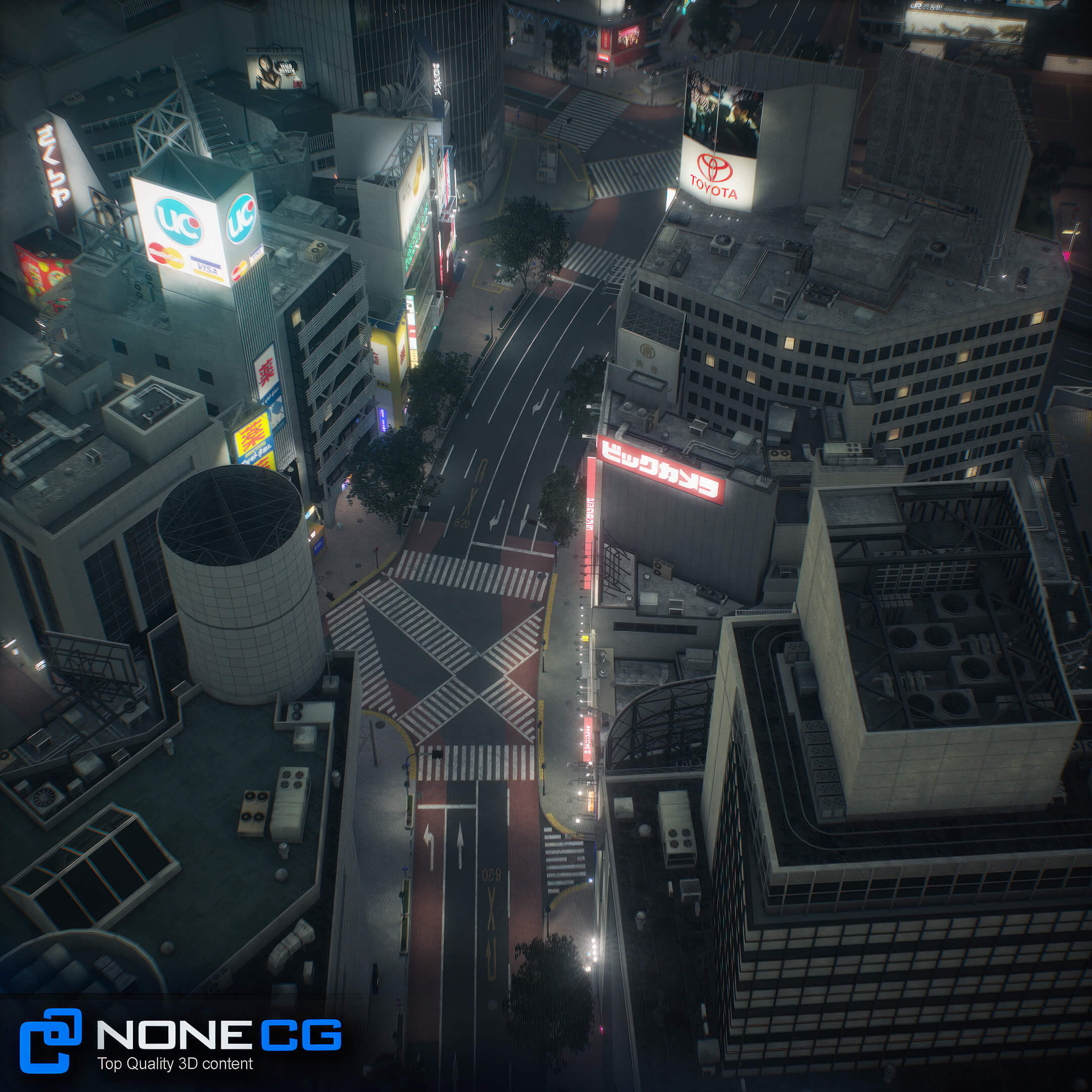 Tokyo Shibuya - 3D Model by NoneCG