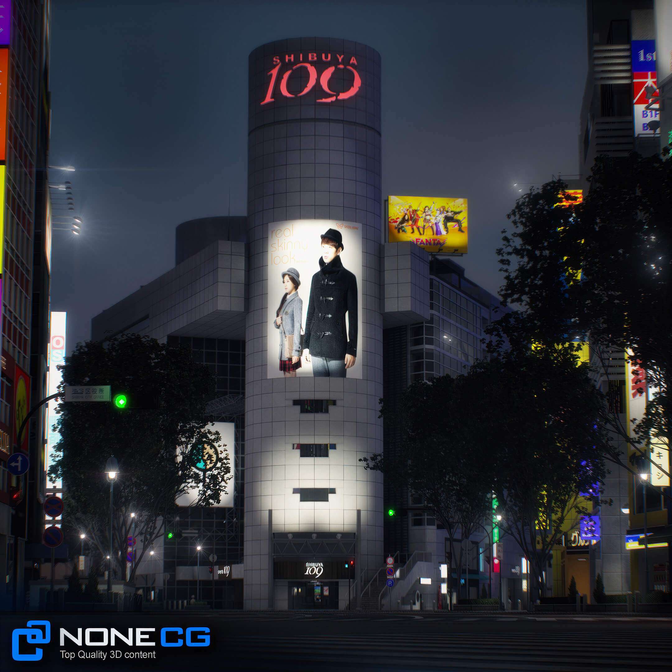 Tokyo Shibuya - 3D Model by NoneCG