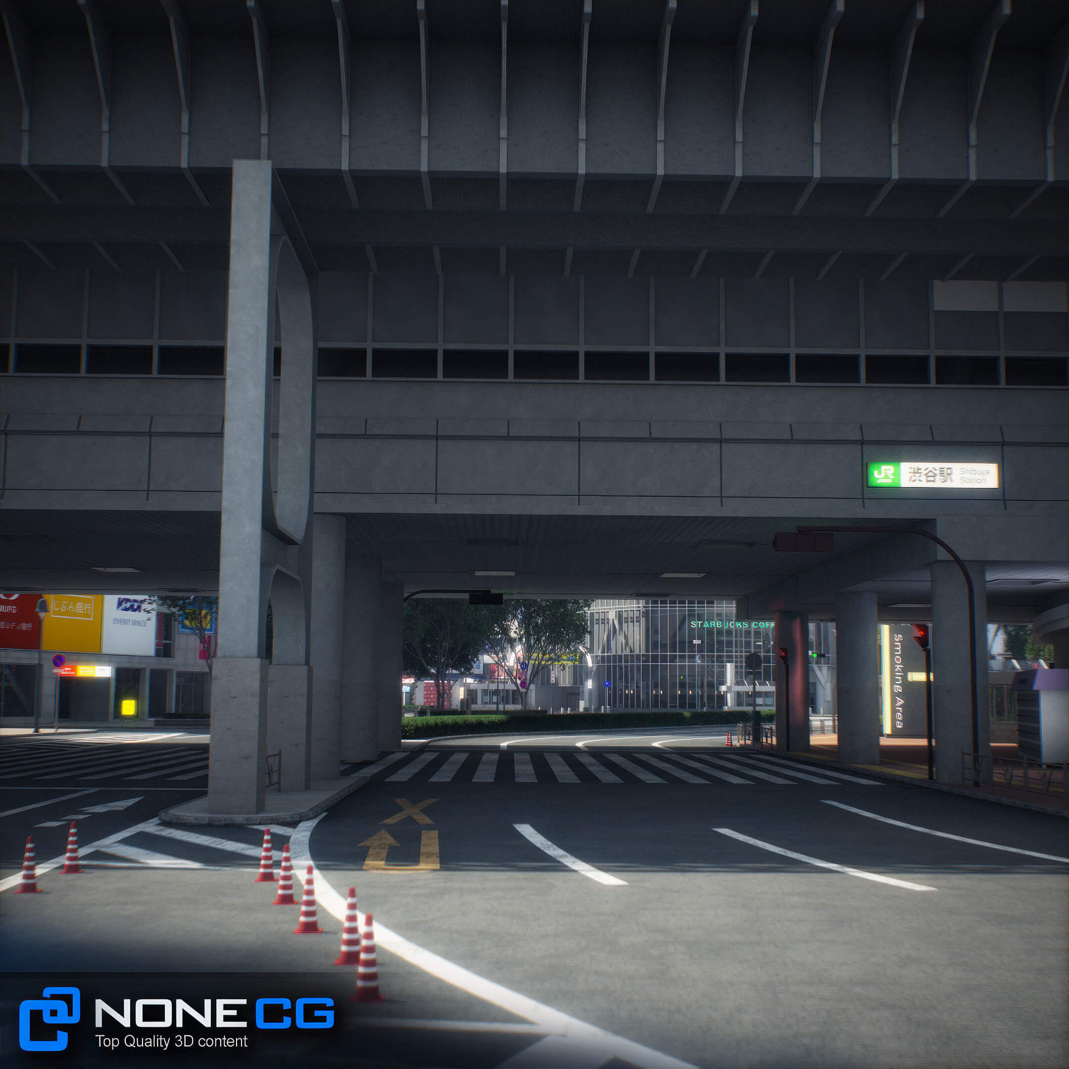 Tokyo Shibuya - 3D Model by NoneCG