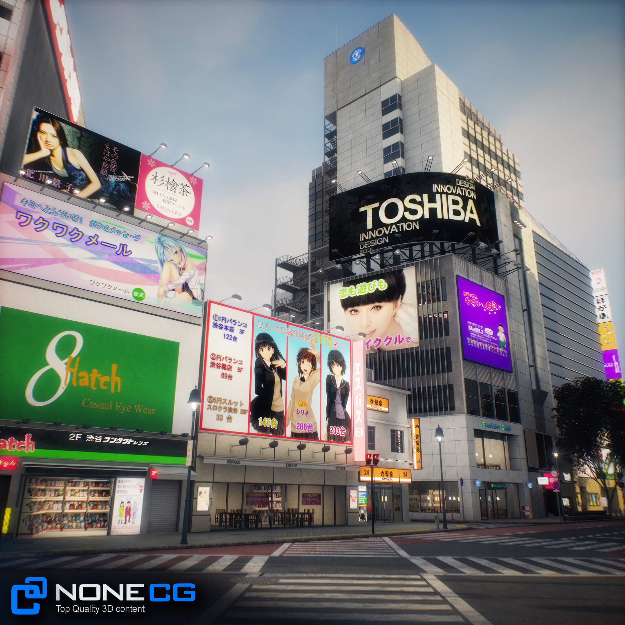 Tokyo Shibuya - 3D Model by NoneCG
