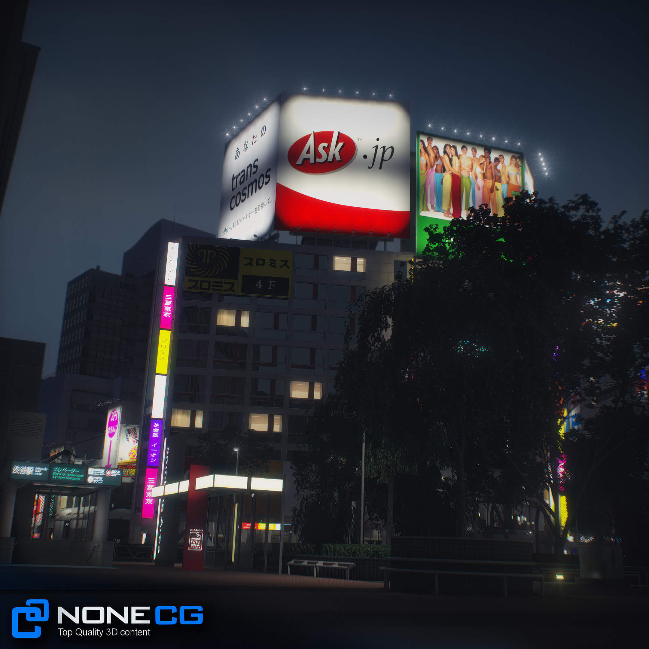 Tokyo Shibuya - 3D Model by NoneCG