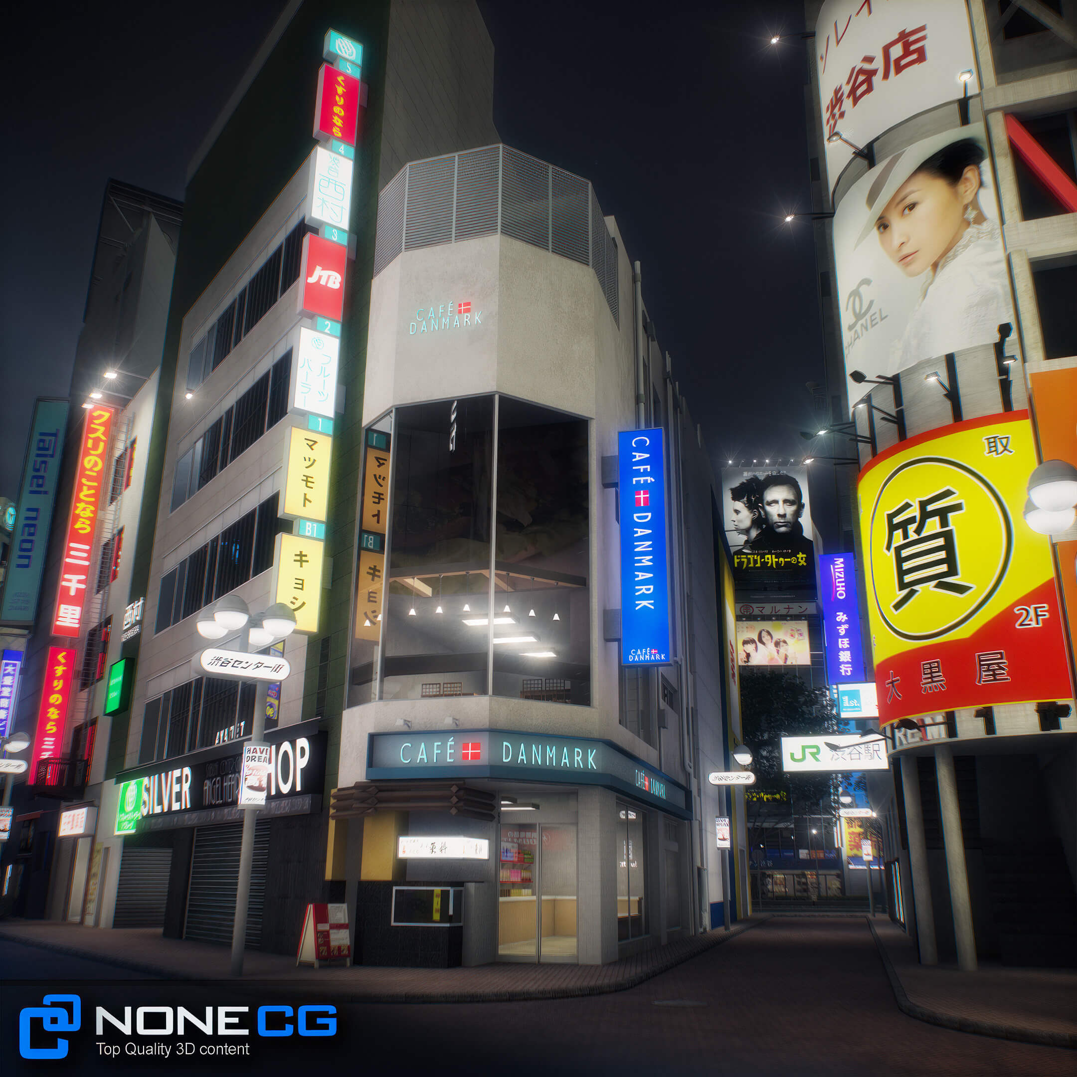 Tokyo Shibuya - 3D Model by NoneCG
