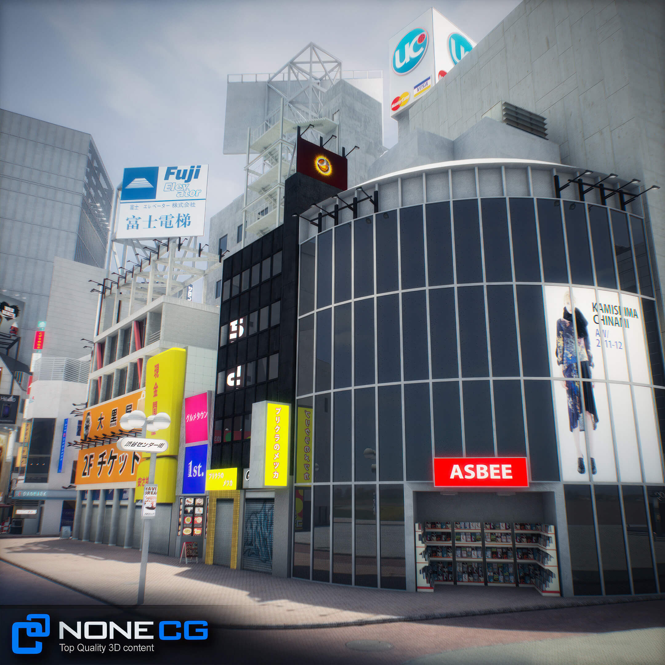 Tokyo Shibuya - 3D Model by NoneCG