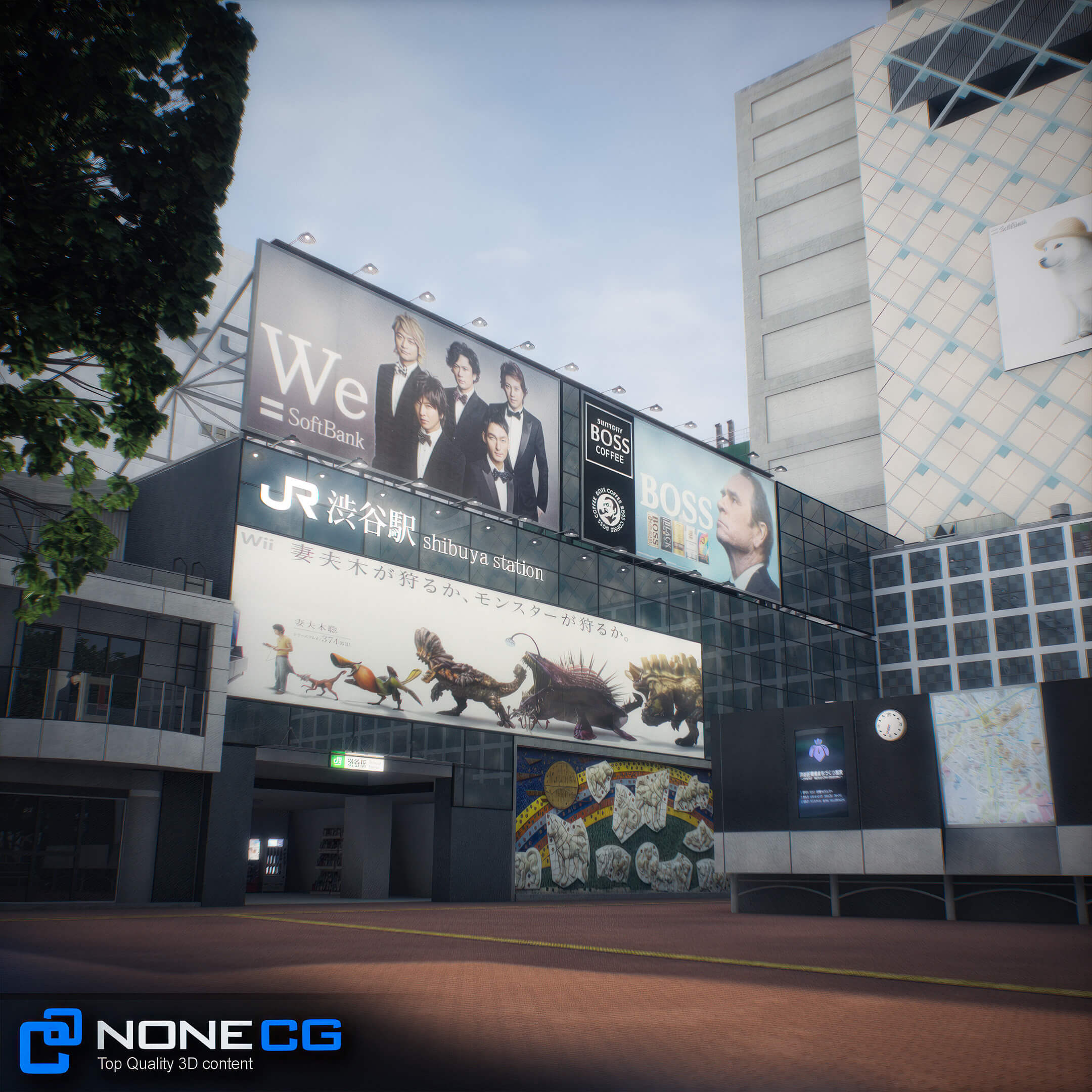 Tokyo Shibuya - 3D Model by NoneCG