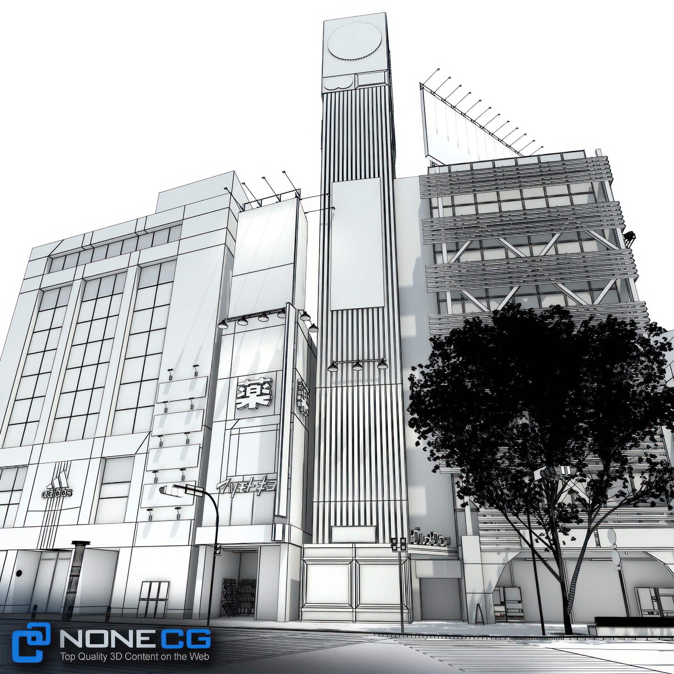 Tokyo Shibuya - 3D Model by NoneCG