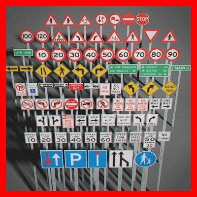 Traffic Signs - 3D Model by NoneCG