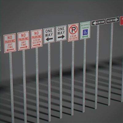 Traffic Signs - 3D Model by NoneCG