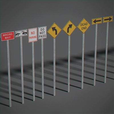 Traffic Signs - 3D Model by NoneCG