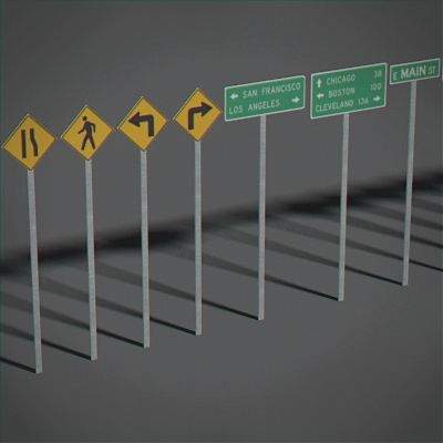 Traffic Signs - 3D Model by NoneCG