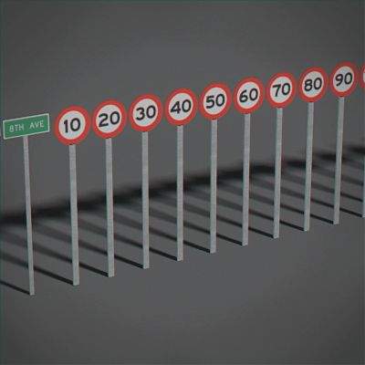 Traffic Signs - 3D Model by NoneCG