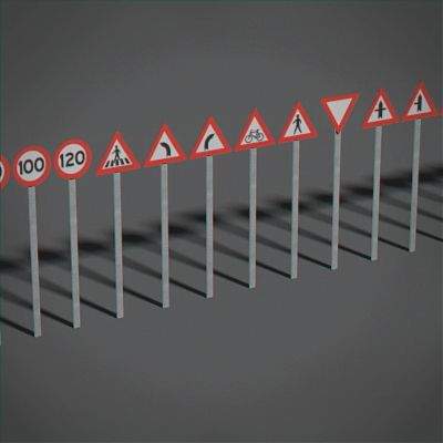 Traffic Signs - 3D Model by NoneCG