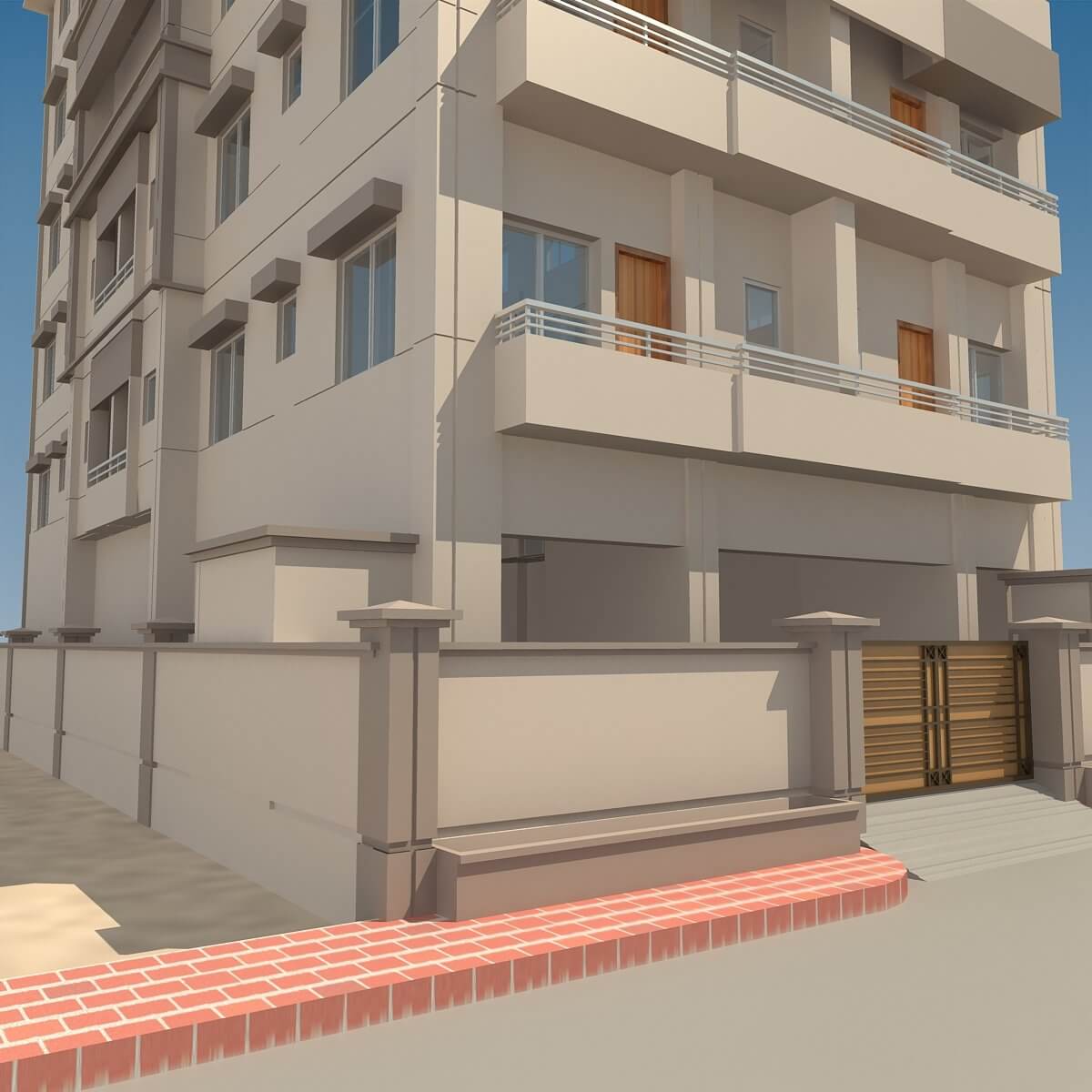 High Definition Building 01 - 3D Model by NoNgon