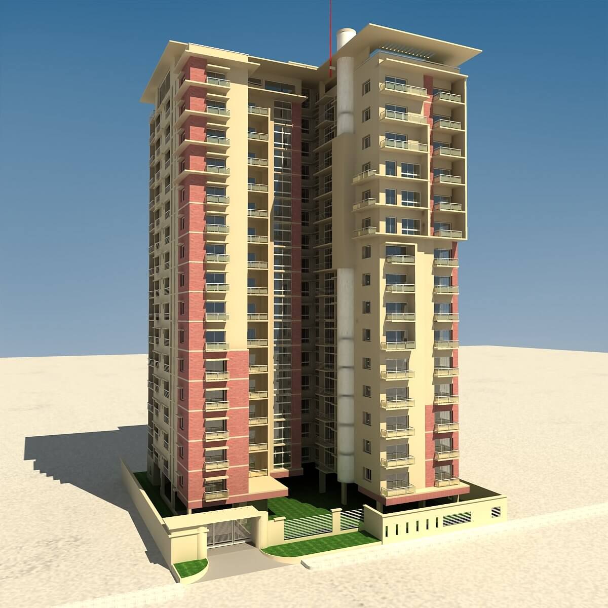 High Definition Building 02 - 3D Model by NoNgon