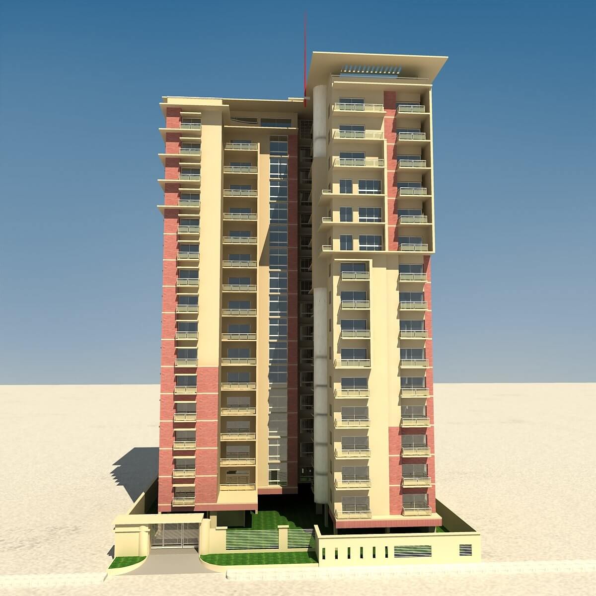 High Definition Building 02 - 3D Model by NoNgon