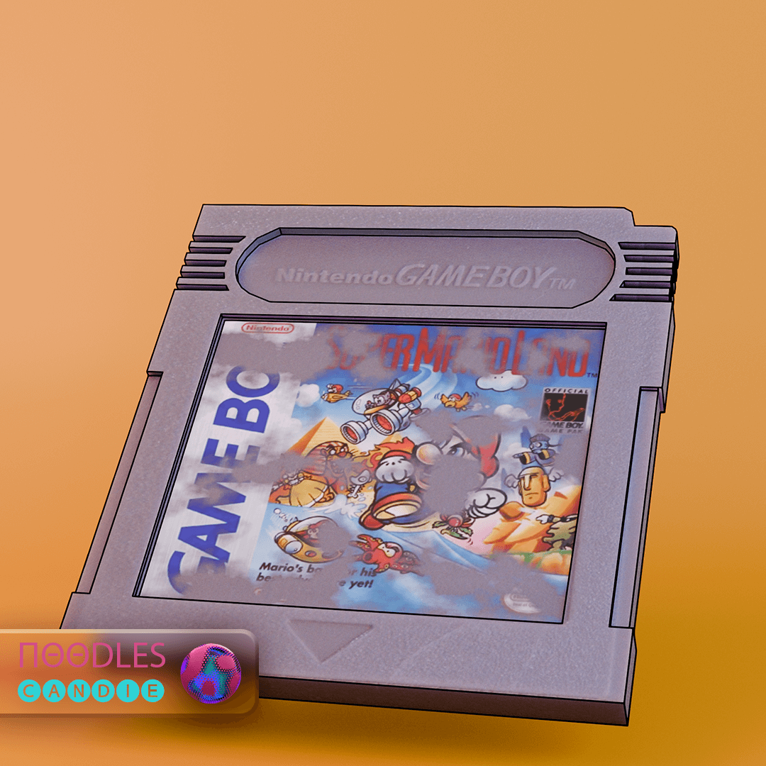 Nintendo Cartridge 3D Render, Digital Art by NoodlesCandie