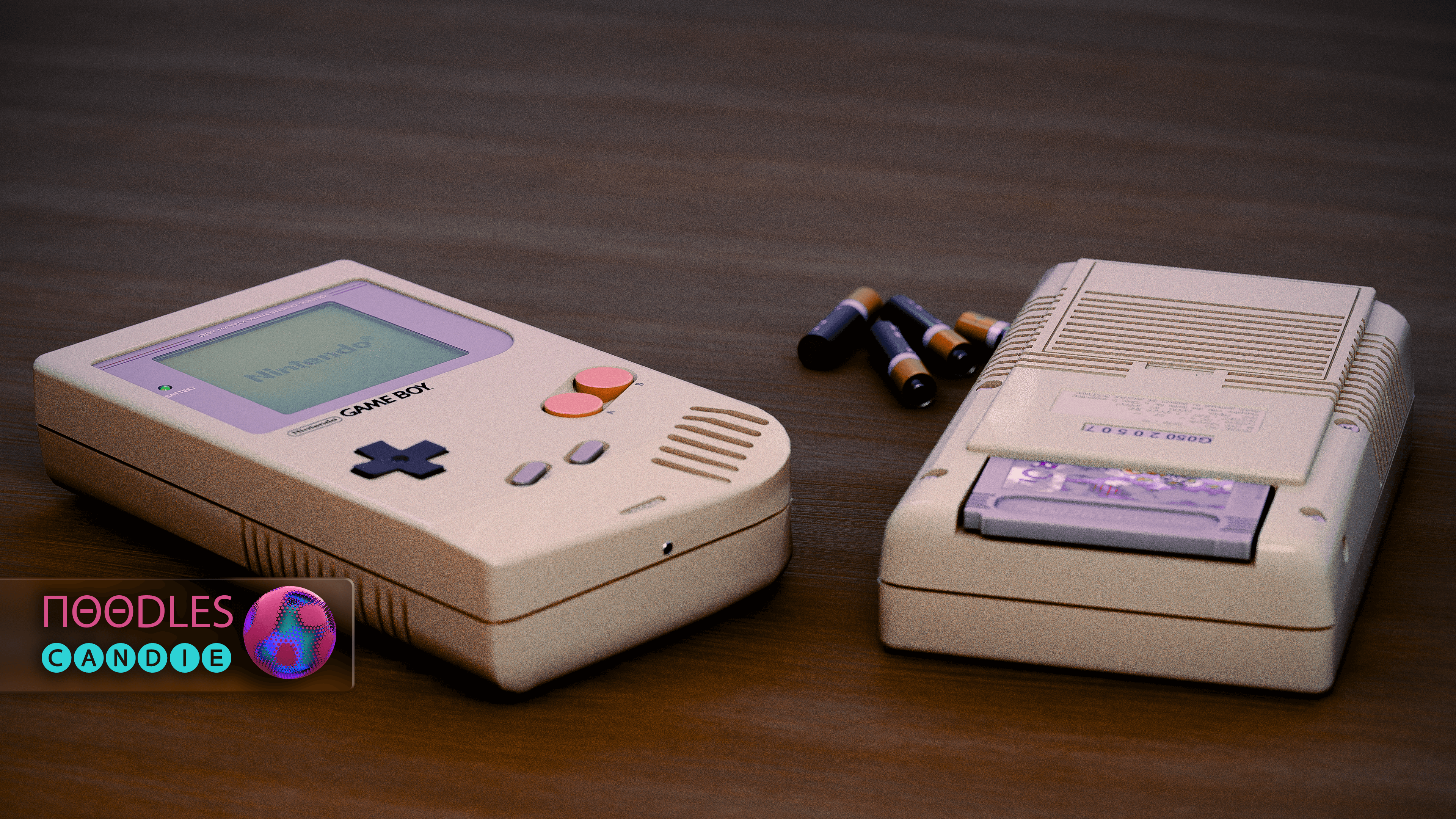 Nintendo Gameboy 3D Render, Digital Art by NoodlesCandie